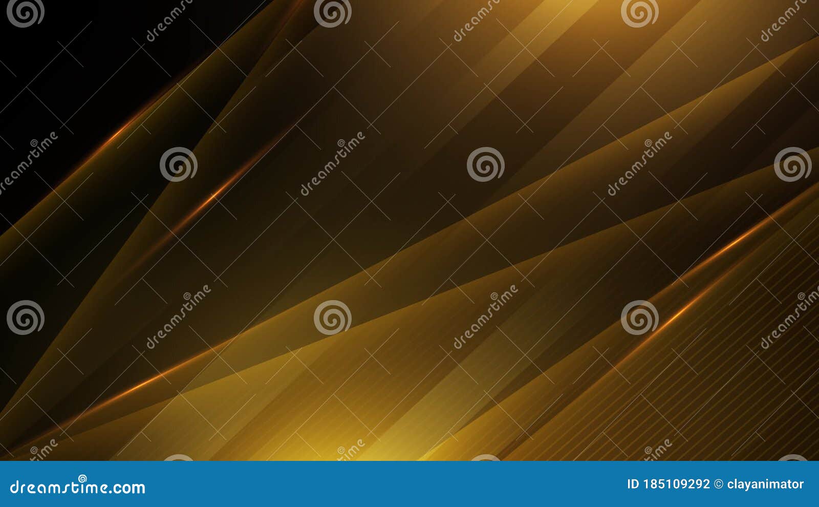 Gold Abstract Lights Lines Background. Seamless Loop Stock Footage ...