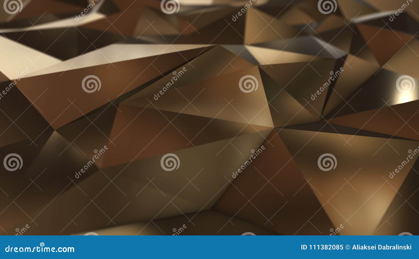 Gold Abstract Low Poly Triangle Field Stock Illustration - Illustration ...