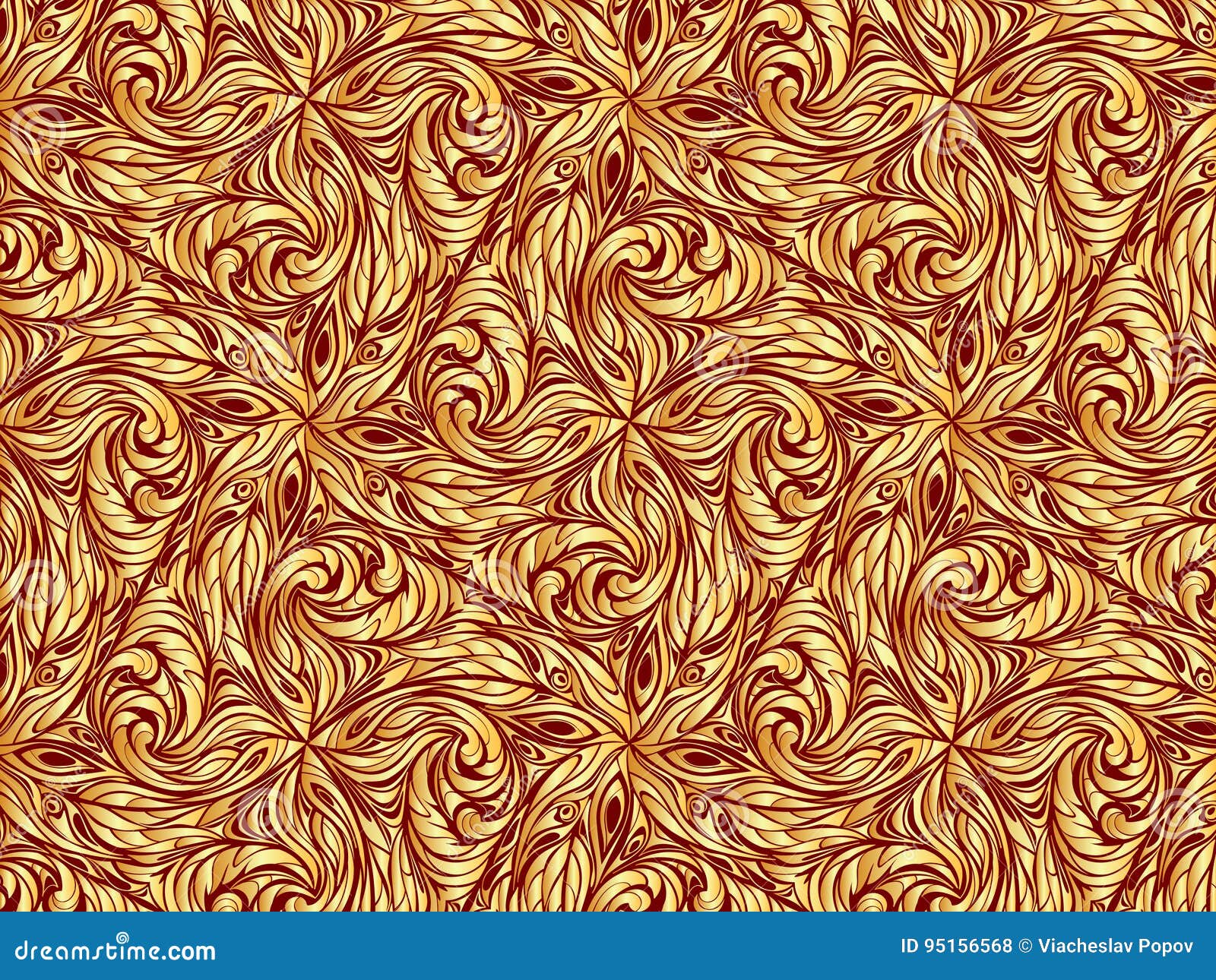 Gold abstract pattern. stock vector. Illustration of square - 95156568