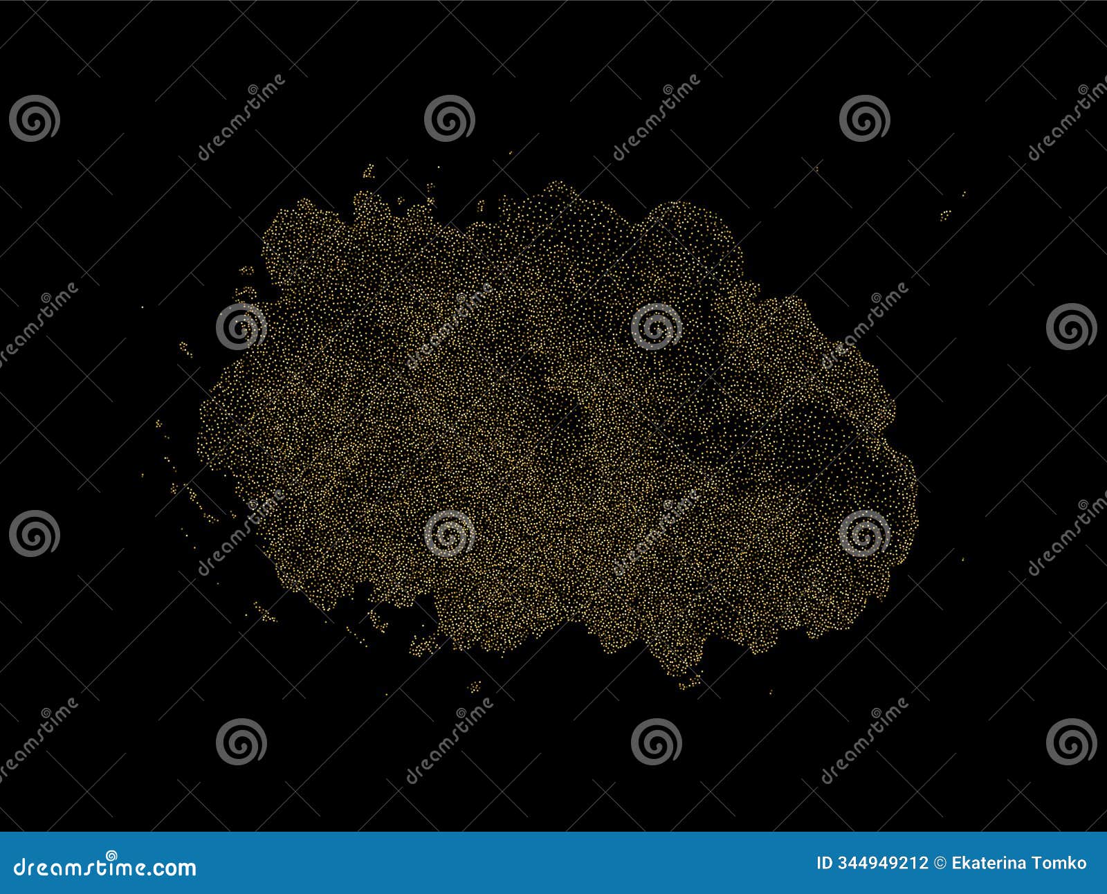 Gold Abstract Rash on a Black Background. Flicker. Eps 10 Stock Photo ...
