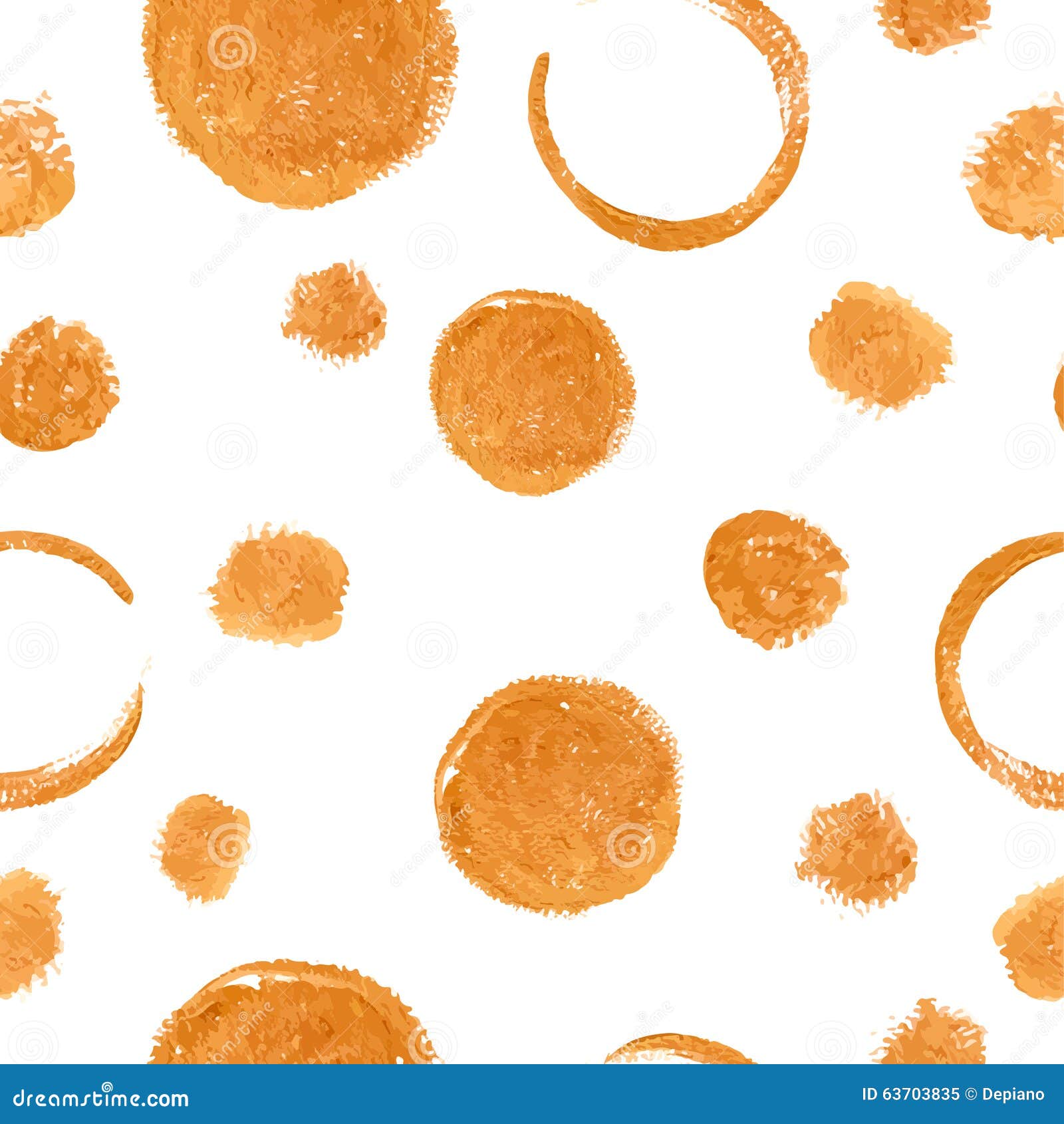 Gold Abstract Seamless Pattern with Dots Stock Vector - Illustration of ...