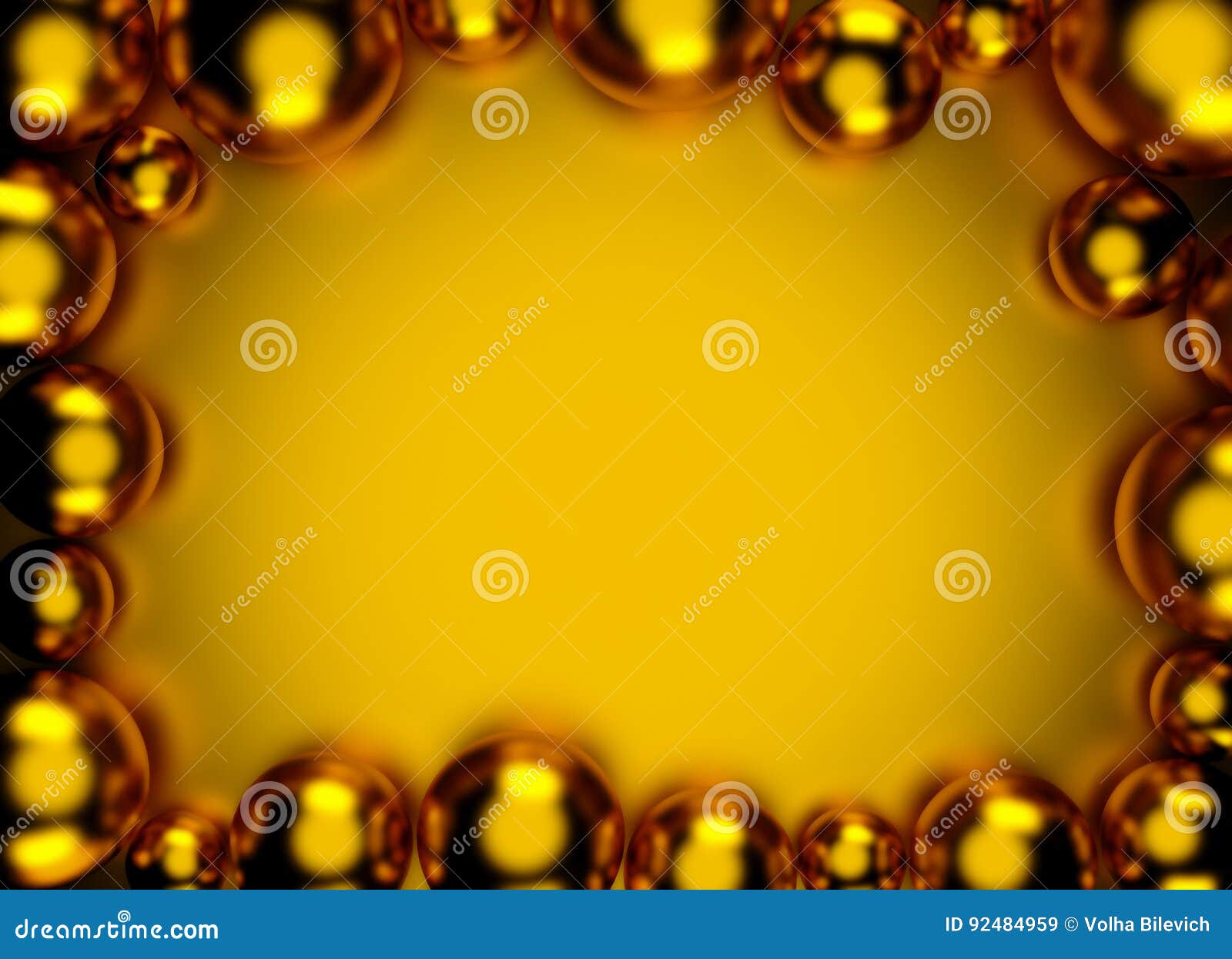 Gold Abstract Sphere Ball Background for Your Design. 3d Render Stock ...