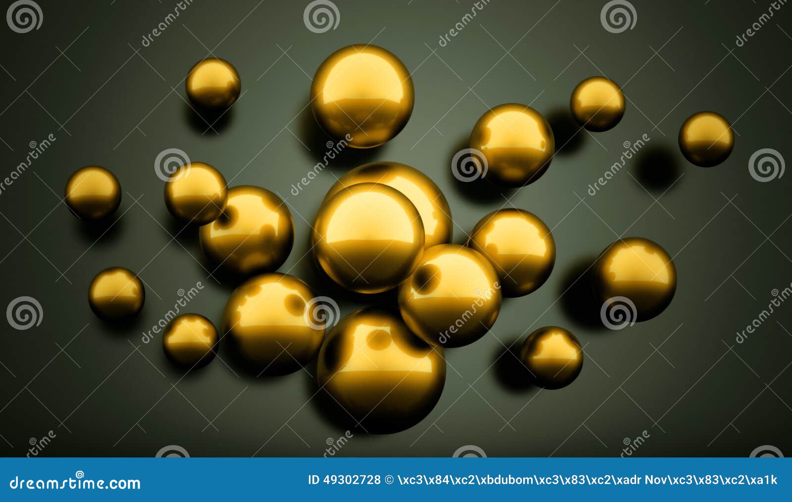 Gold Abstract Sphere Concept Rendered Stock Illustration - Illustration ...