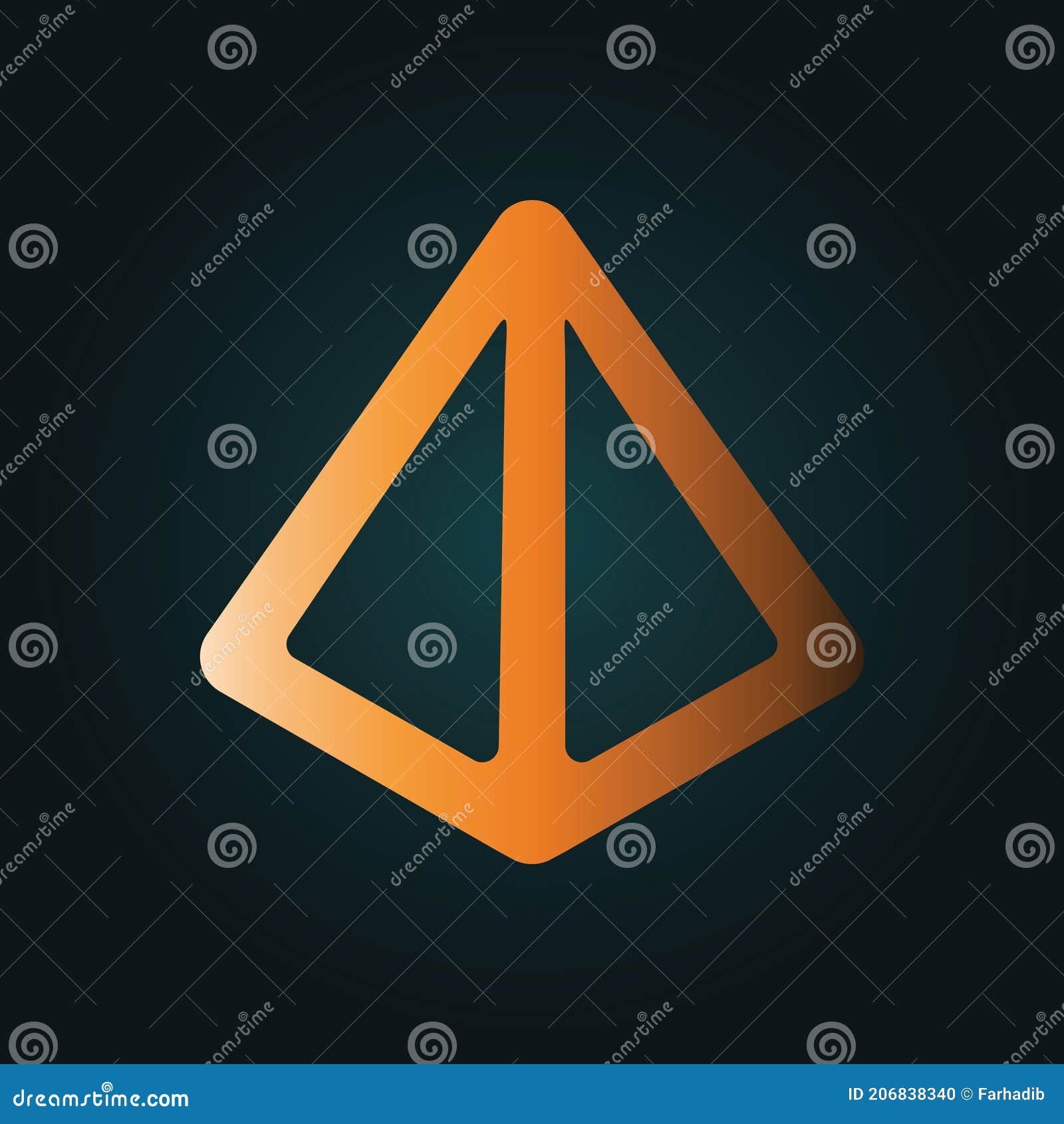 Gold Abstract Triangle Shape Vector with Dark Background Stock Vector ...
