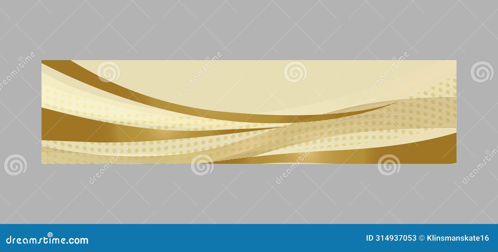 Gold Abstract Wavy Dynamic Horizontal Banner and Header Design Stock ...