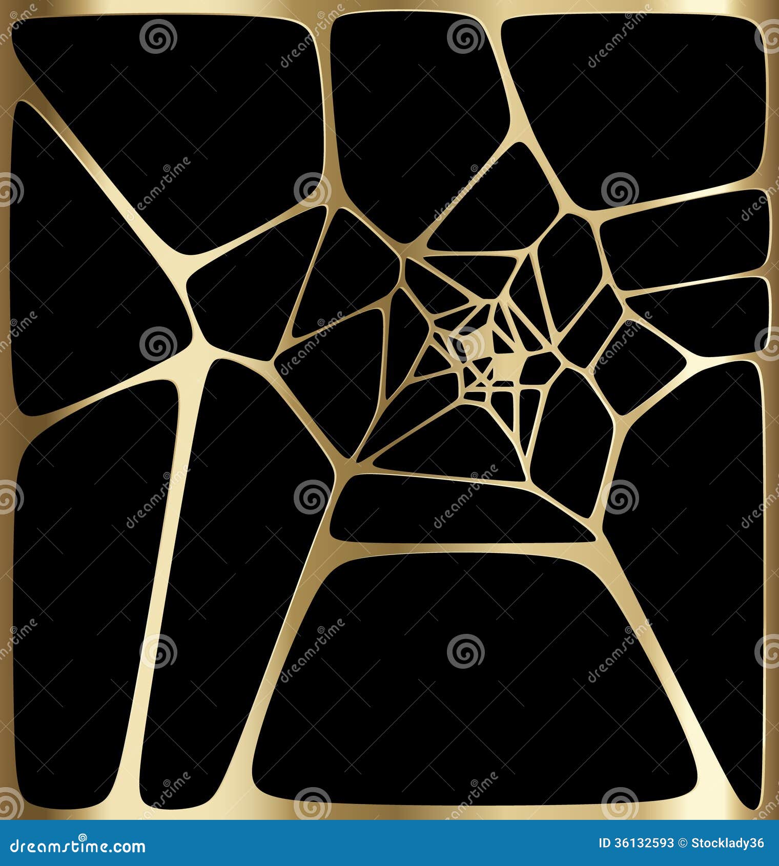 Gold Abstract Web Background Stock Illustration - Illustration of star ...
