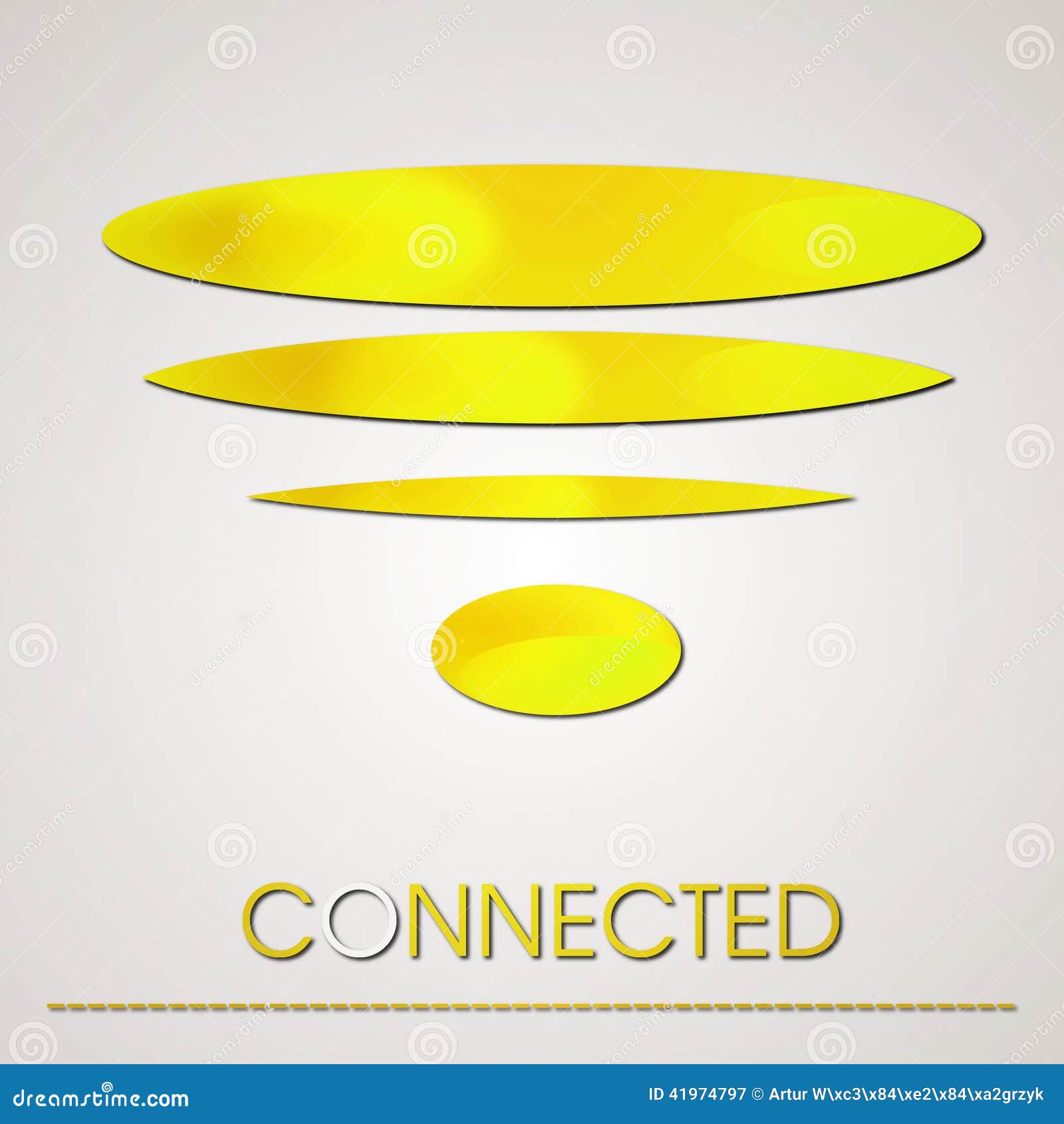Gold Abstract Wifi Logo Connection Stock Illustration - Illustration of ...