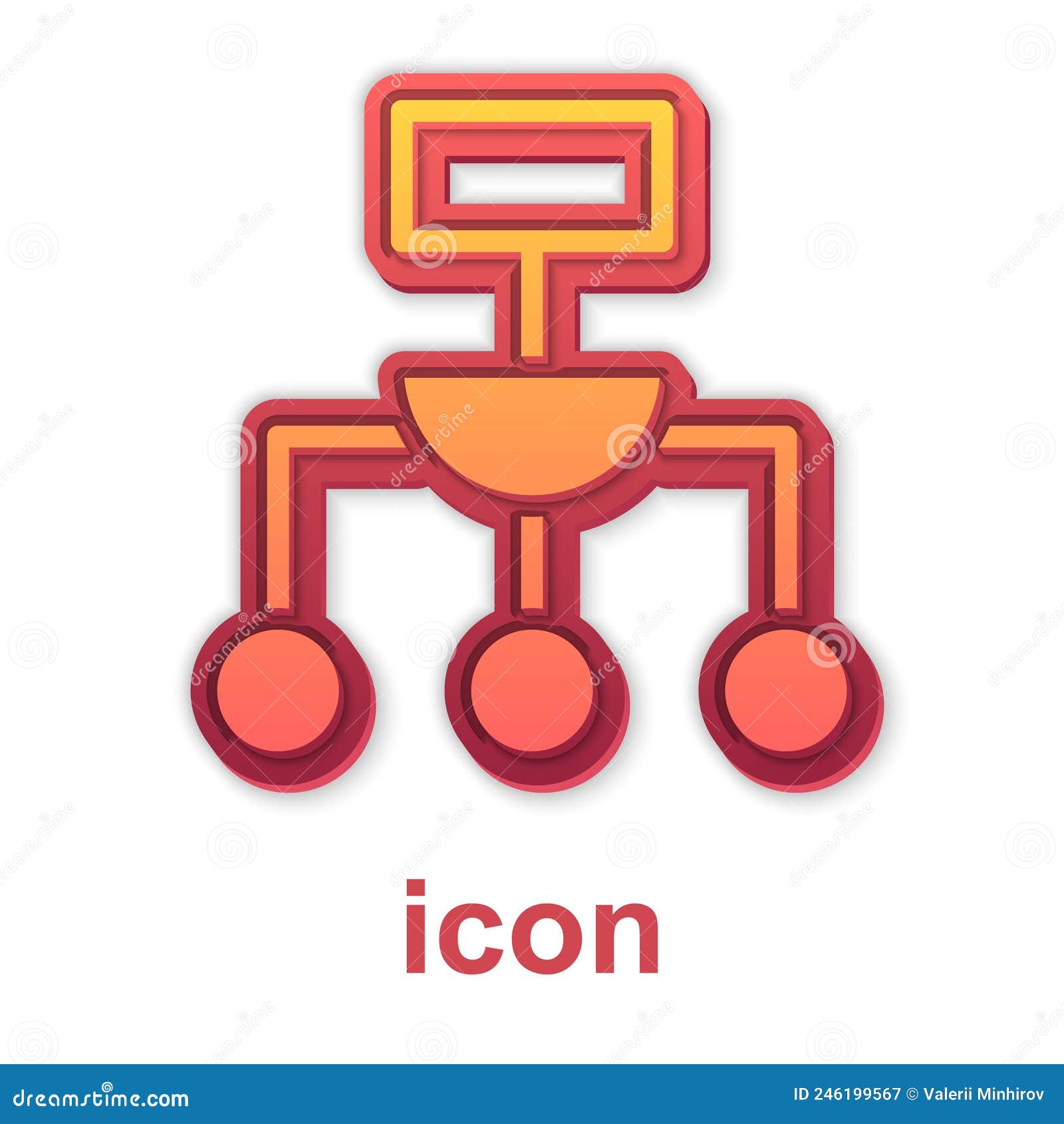 Gold Algorithm Icon Isolated On White Background Algorithm Symbol Design From Artificial