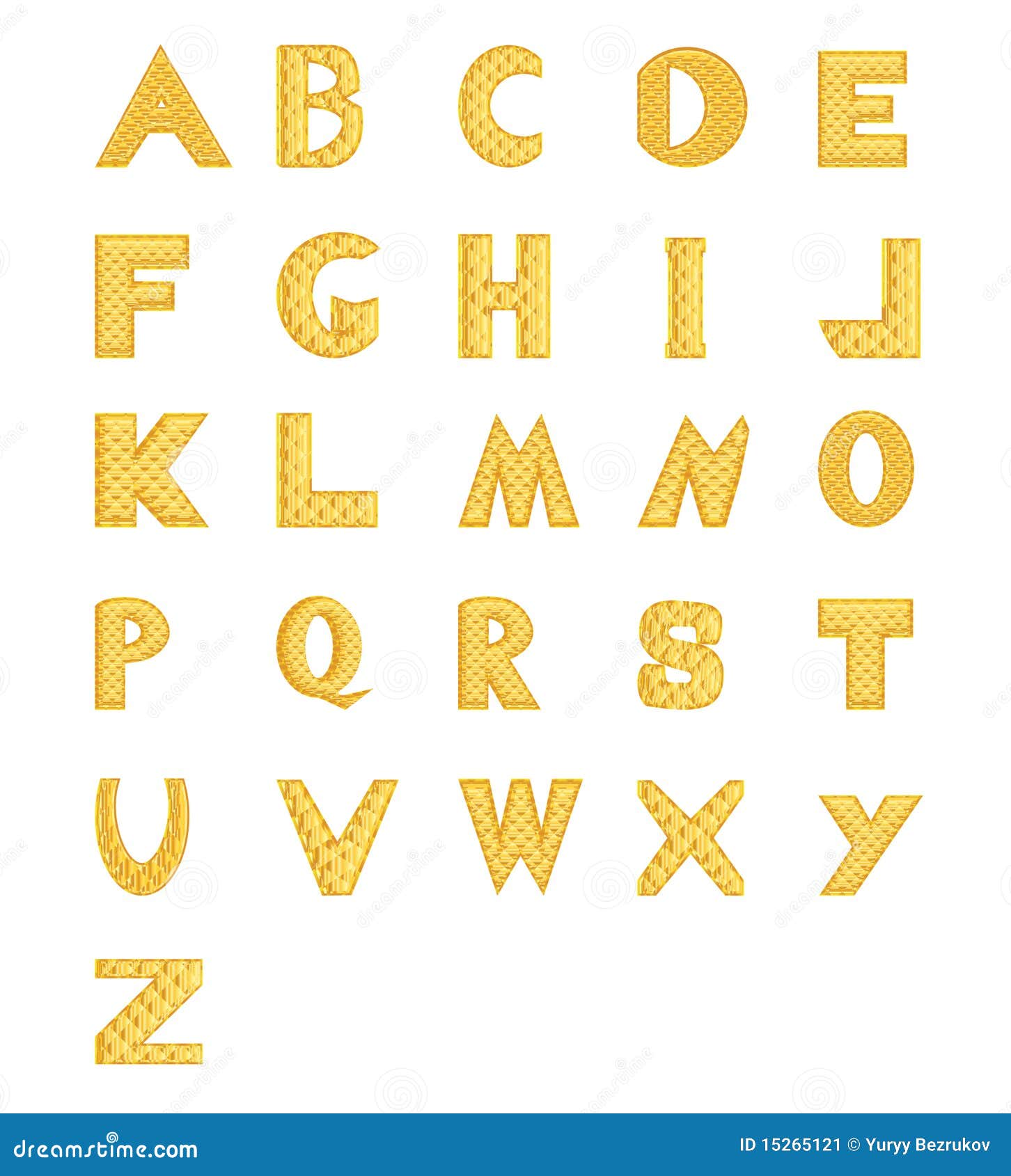 The gold alphabet stock vector. Illustration of colors - 15265121