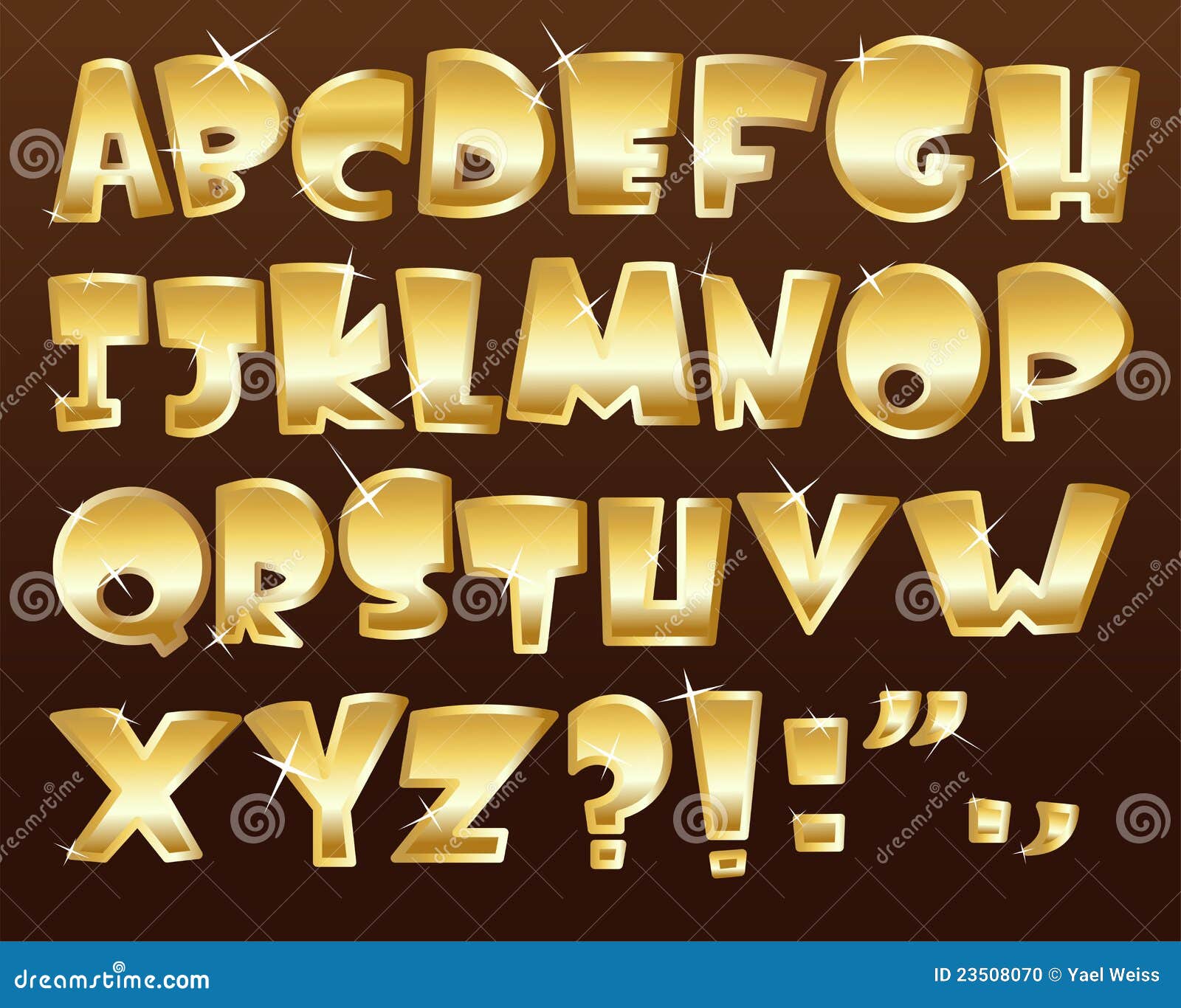 Set Of Gold Alphabet Symbols Royalty-Free Stock Photography ...