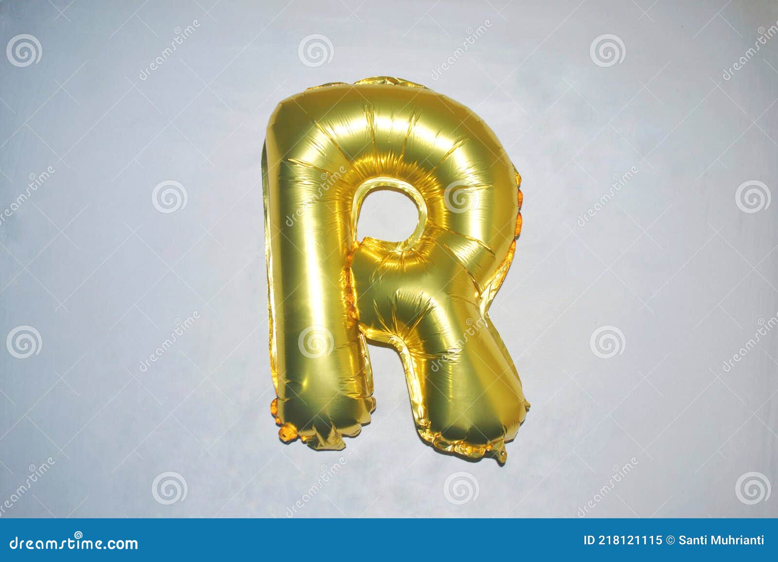 Gold Alphabet Balloon R Letter on White Background Stock Image - Image ...