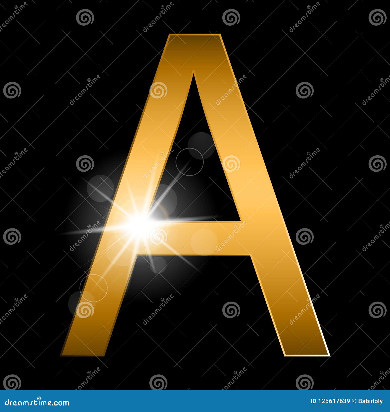 Alphabet Letter. Letter a. GOLD Alphabet Logo. Font Style - Vector ...