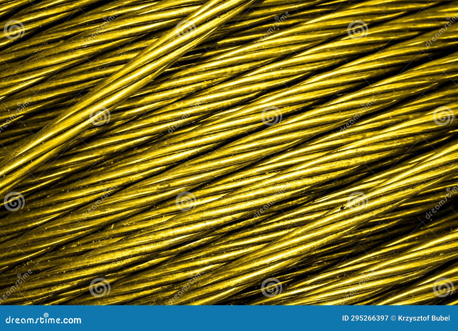 Gold Aluminum Electric Cable.background or Texture Stock Image - Image ...