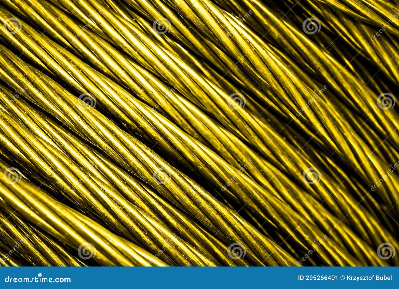 Gold Aluminum Electric Cable.background or Texture Stock Image - Image ...