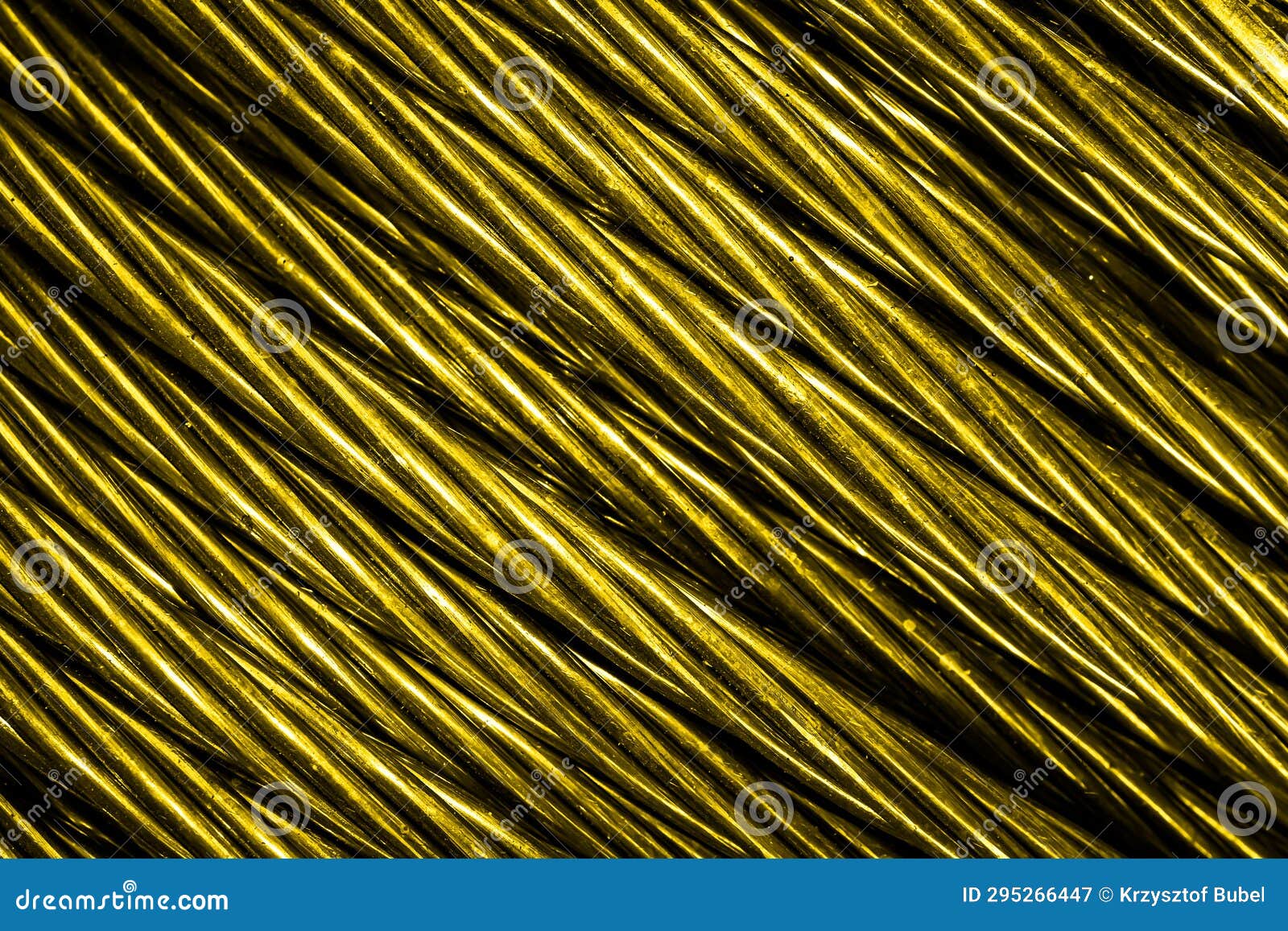 Gold Aluminum Electric Cable.background or Texture Stock Image - Image ...