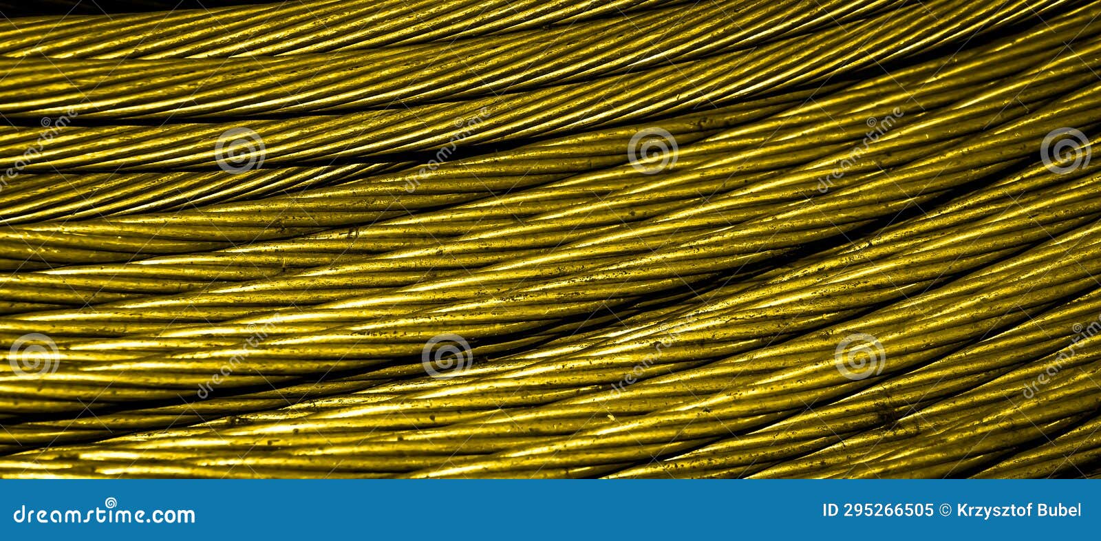 Gold Aluminum Electric Cable.background or Texture Stock Image - Image ...