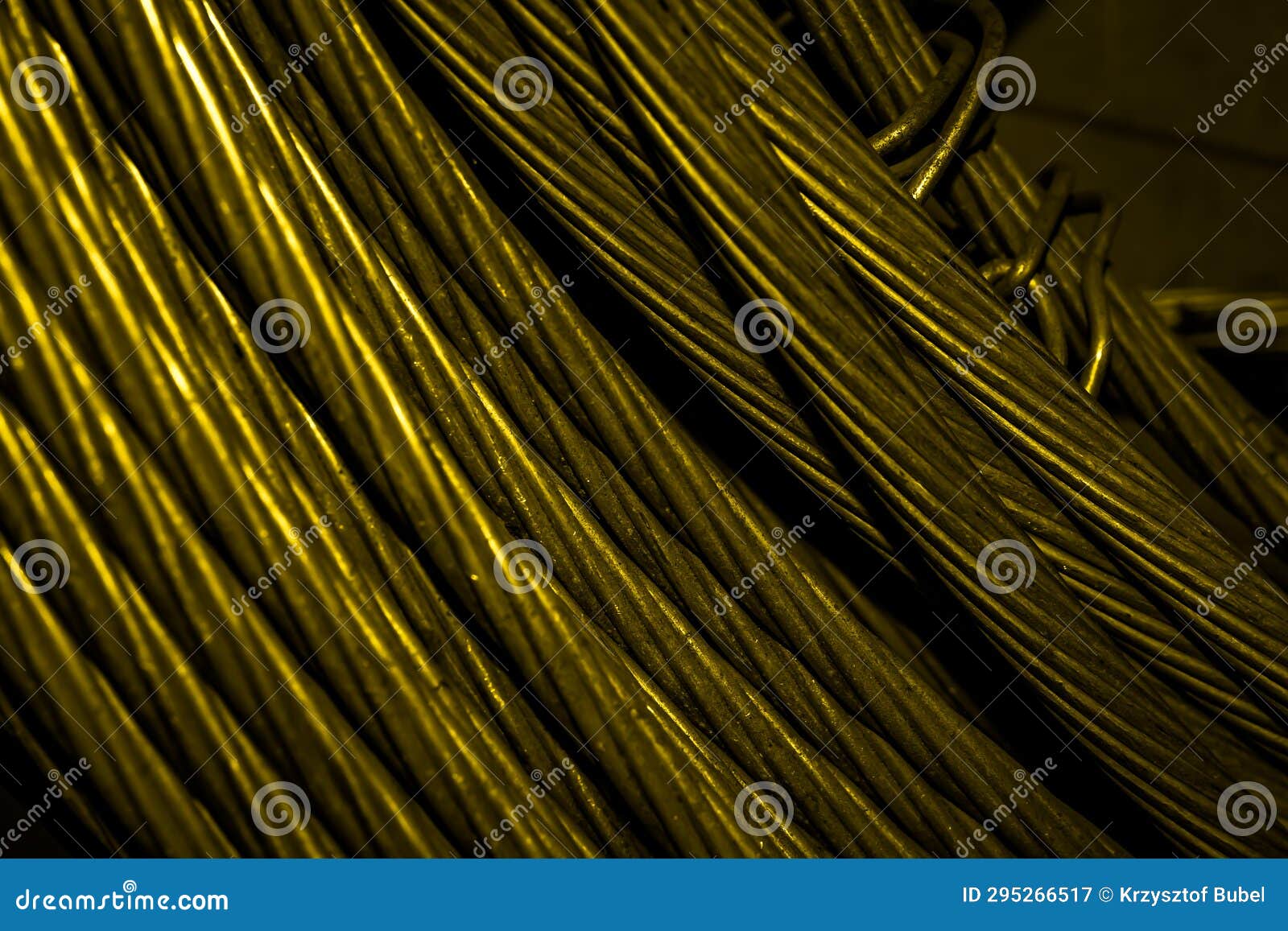 Gold Aluminum Electric Cable.background or Texture Stock Image - Image ...