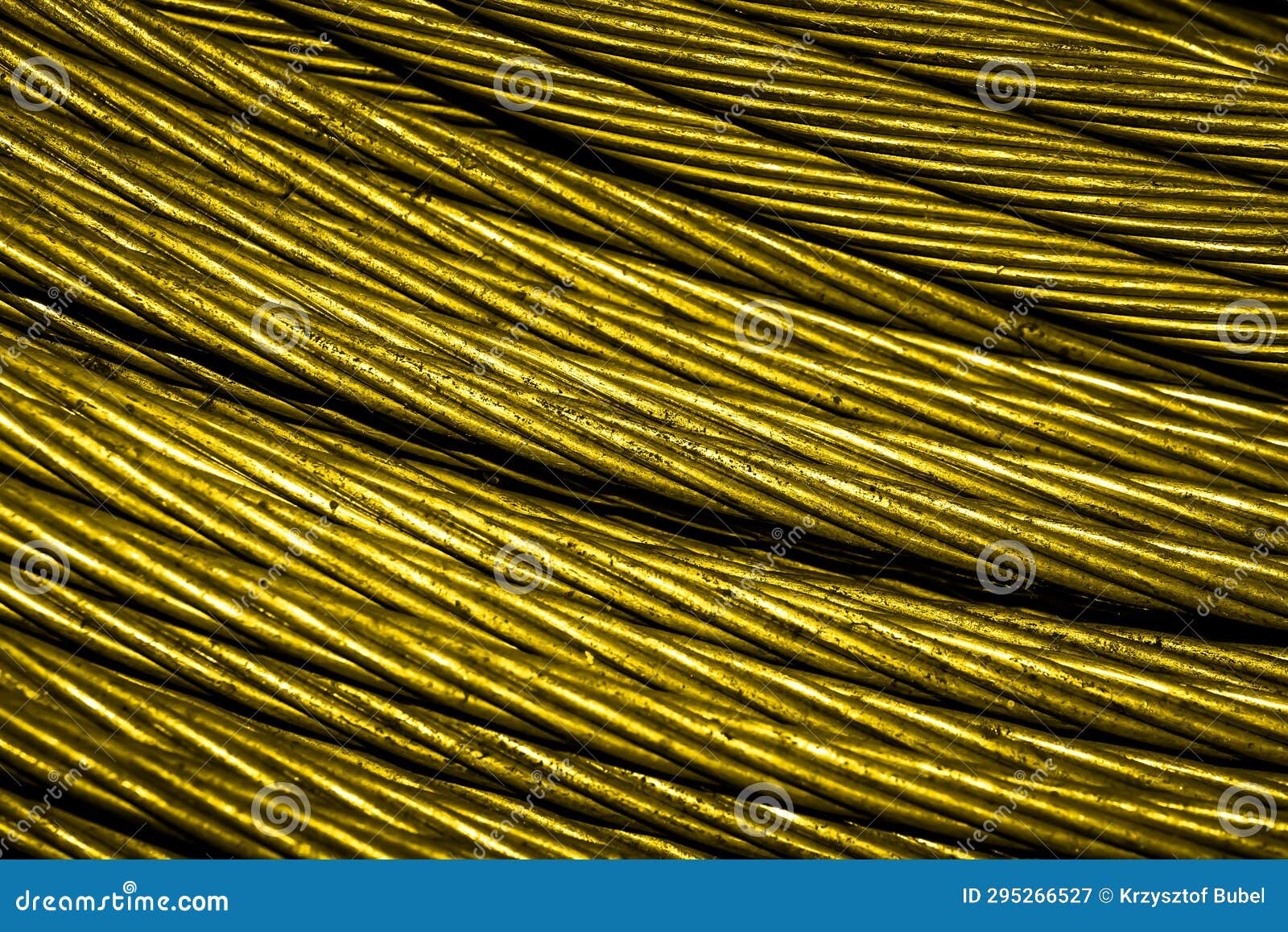 Gold Aluminum Electric Cable.background or Texture Stock Image - Image ...