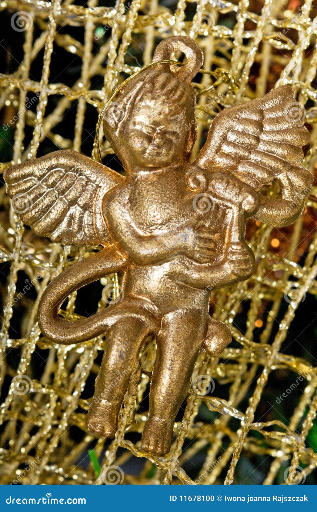 Gold angel stock photo. Image of lovely, season, object - 11678100
