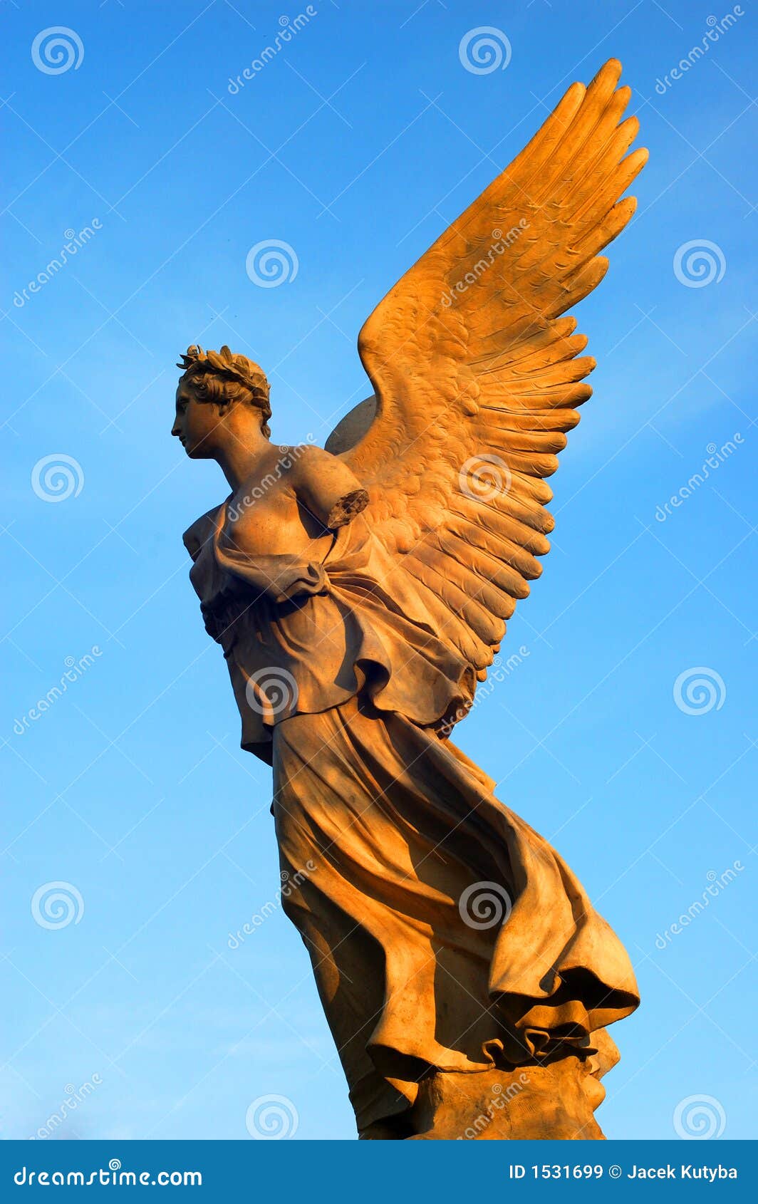 Gold angel stock image. Image of stone, gold, figure, woman - 1531699