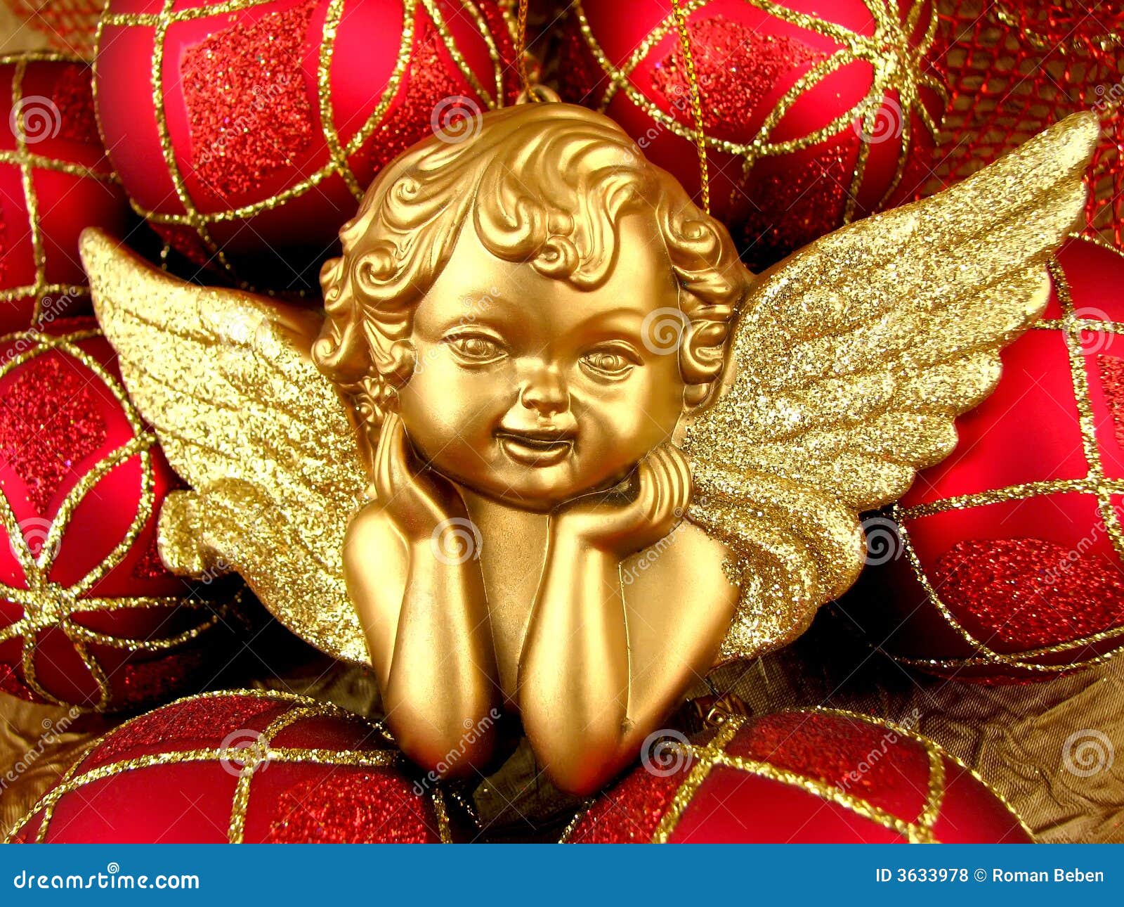 Gold Angel stock photo. Image of closeup, abstractedness - 3633978