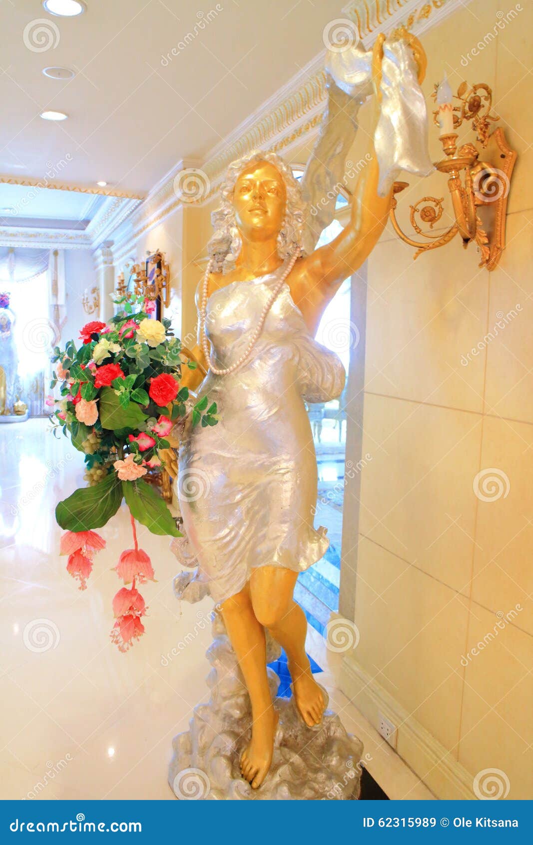 Gold angle statue stock image. Image of gold, angle, beautiful - 62315989