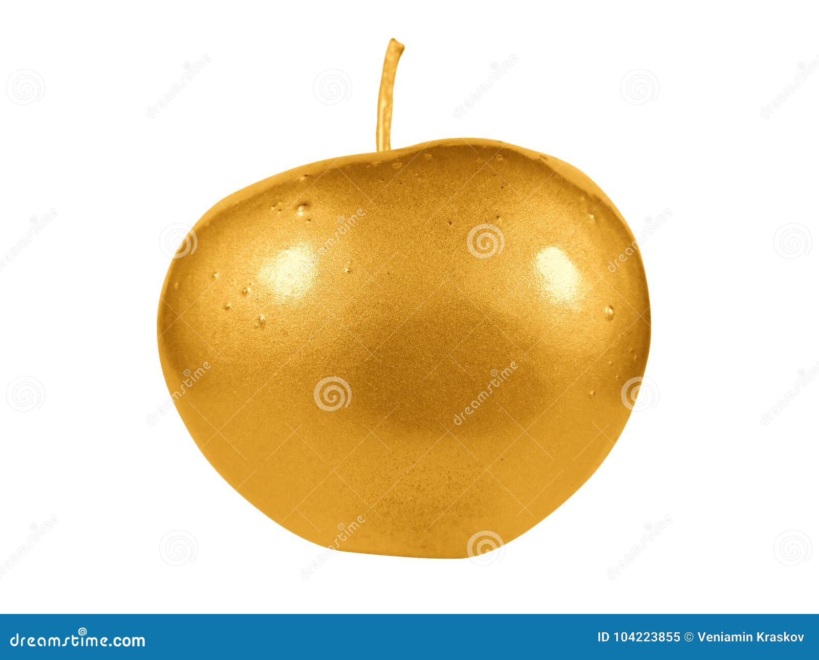Gold apple isolated stock image. Image of apple, healthy - 104223855