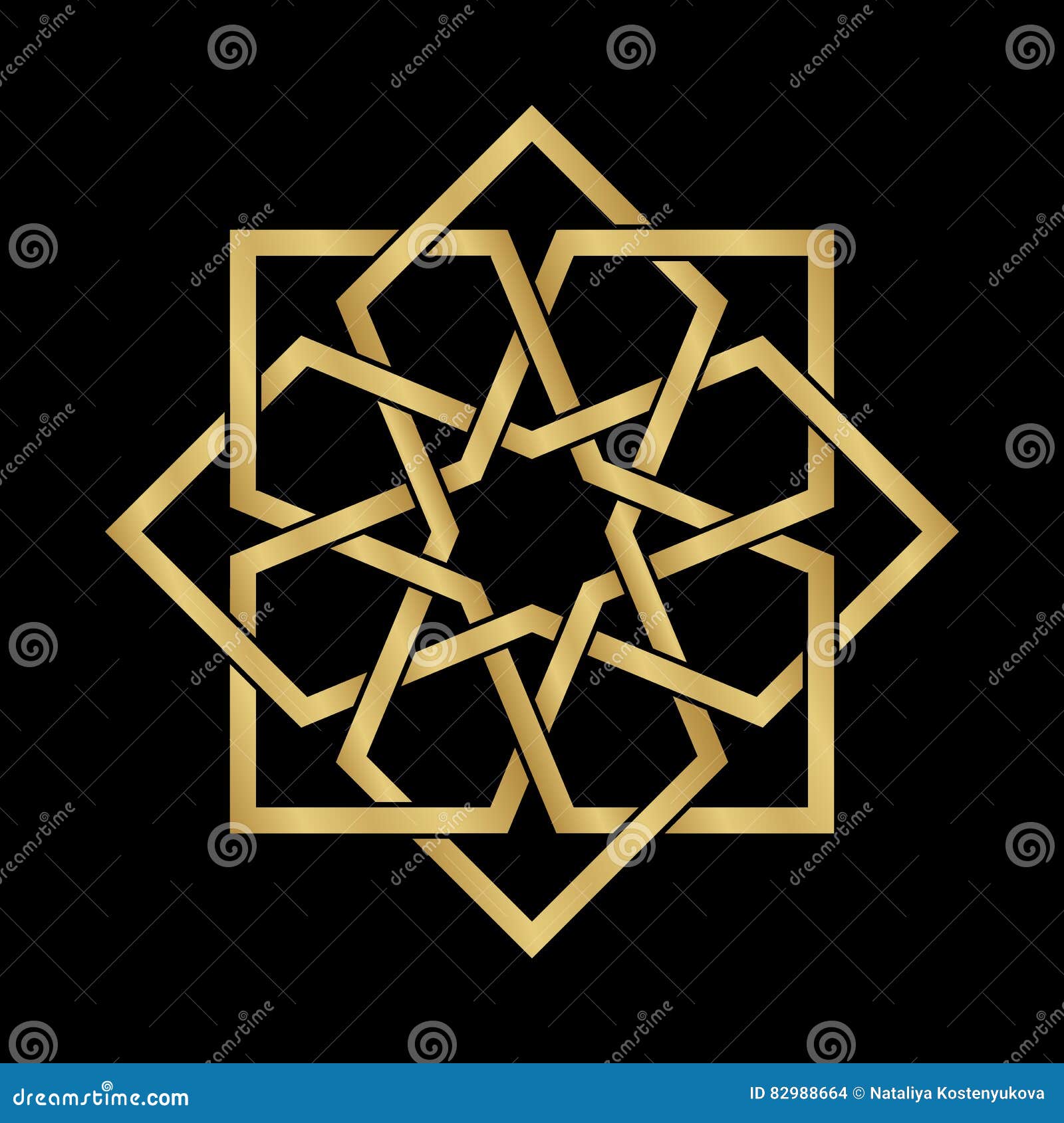 Gold Arabesque Ornament stock vector. Illustration of background - 82988664