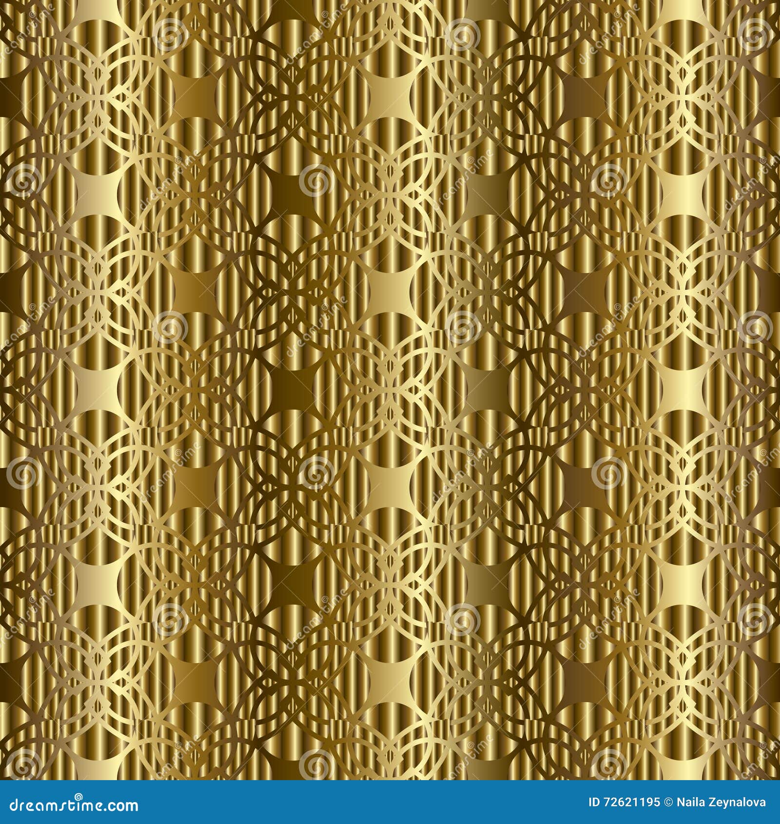 Gold Arabian Traditional Pattern. Seamless. Stock Vector - Illustration ...