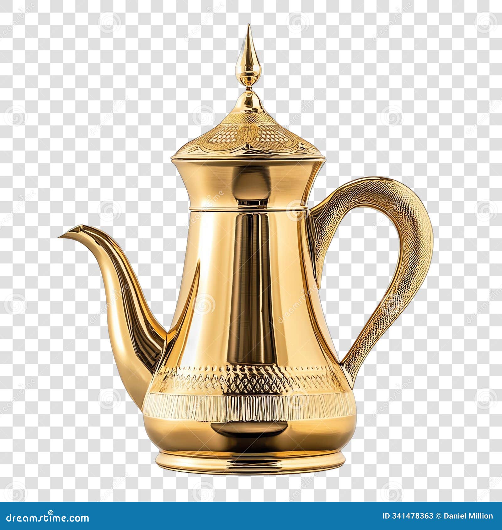 Gold Arabic Dallah Coffee Pot Stock Illustration - Illustration of ...