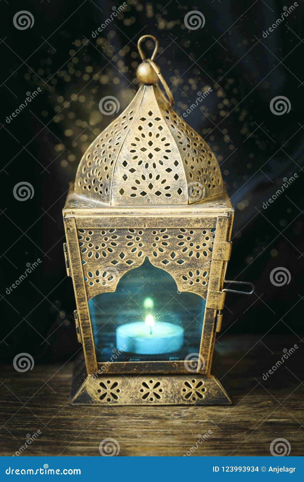 Gold Arabic Lantern stock photo. Image of religion, ramadan - 123993934