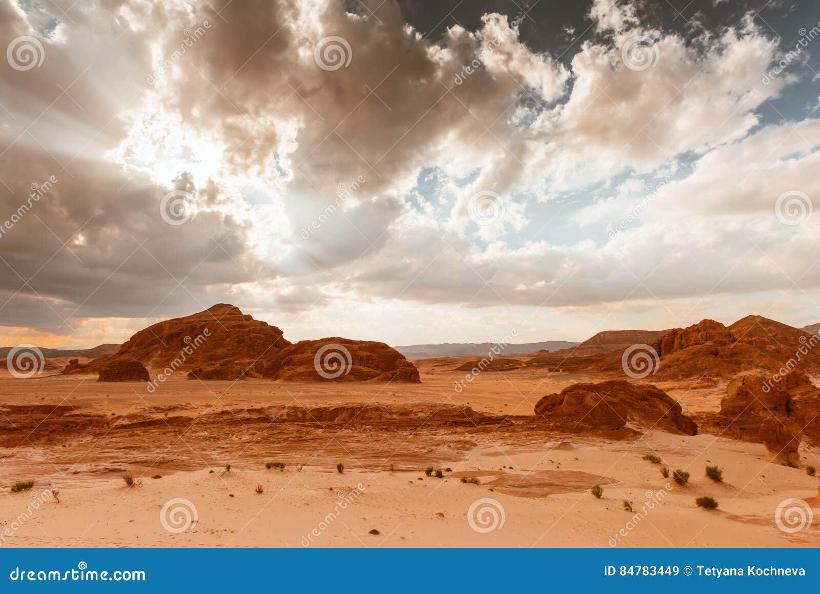 Arid Desert Landscape In The Andes Royalty-Free Stock Photo ...