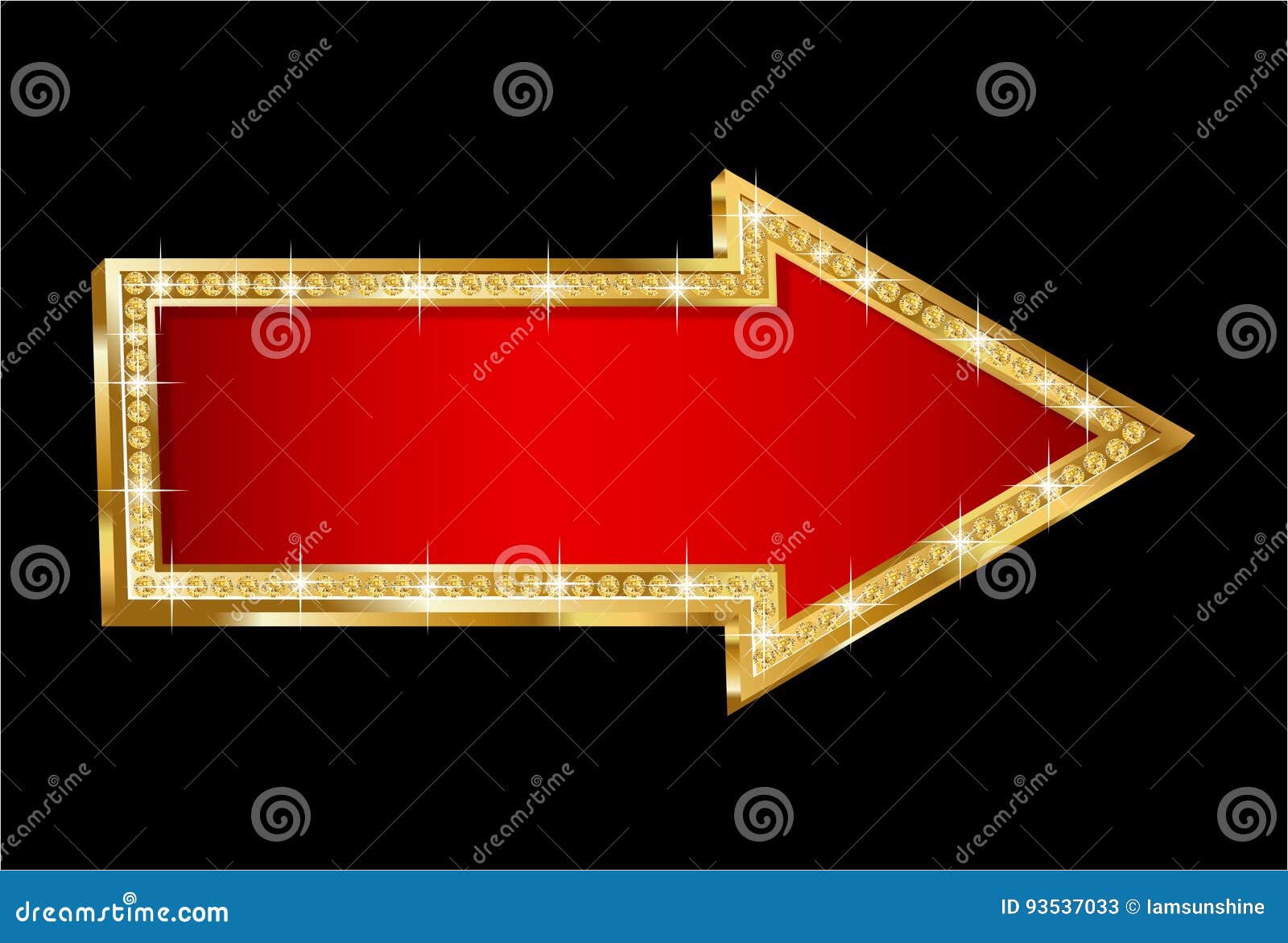 Gold arrow stock illustration. Illustration of golden - 93537033