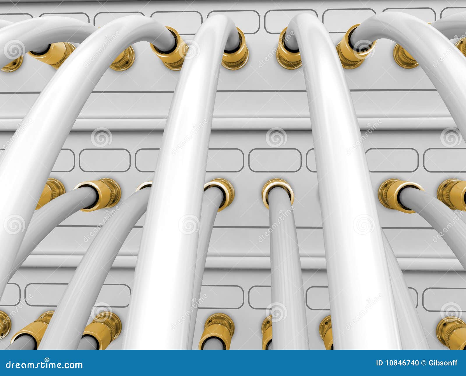 Gold Audio Video Connectors Stock Illustration - Illustration of three ...