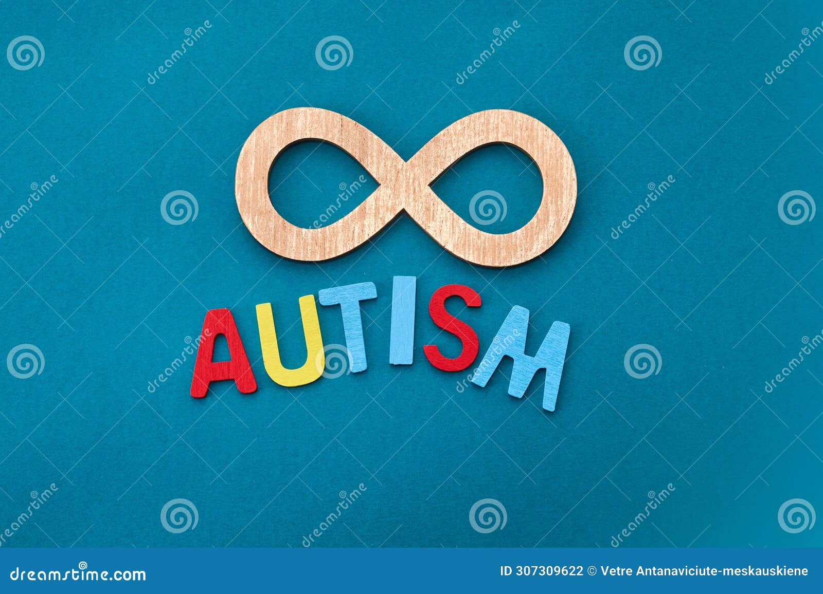 Gold Autism Infinity Sign Symbol. Autism Awareness Day Stock Photo ...