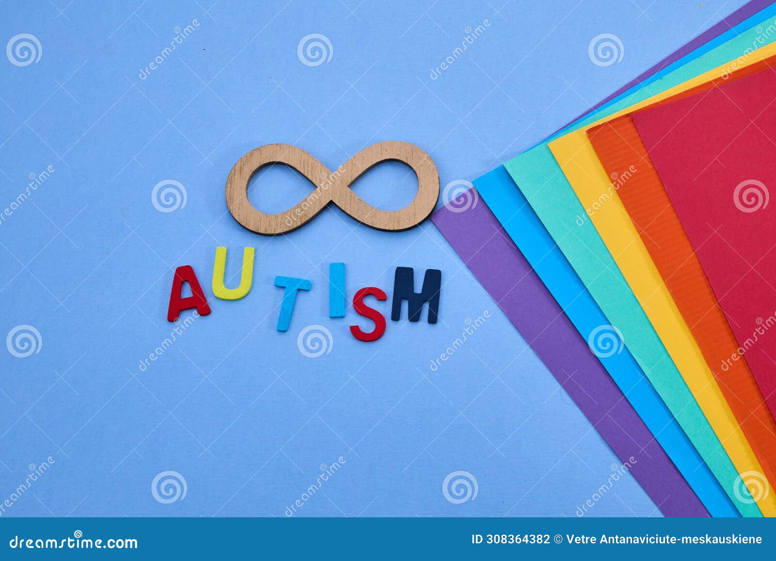 Gold Autism Infinity Sign Symbol. Autism Awareness Day Stock Photo ...