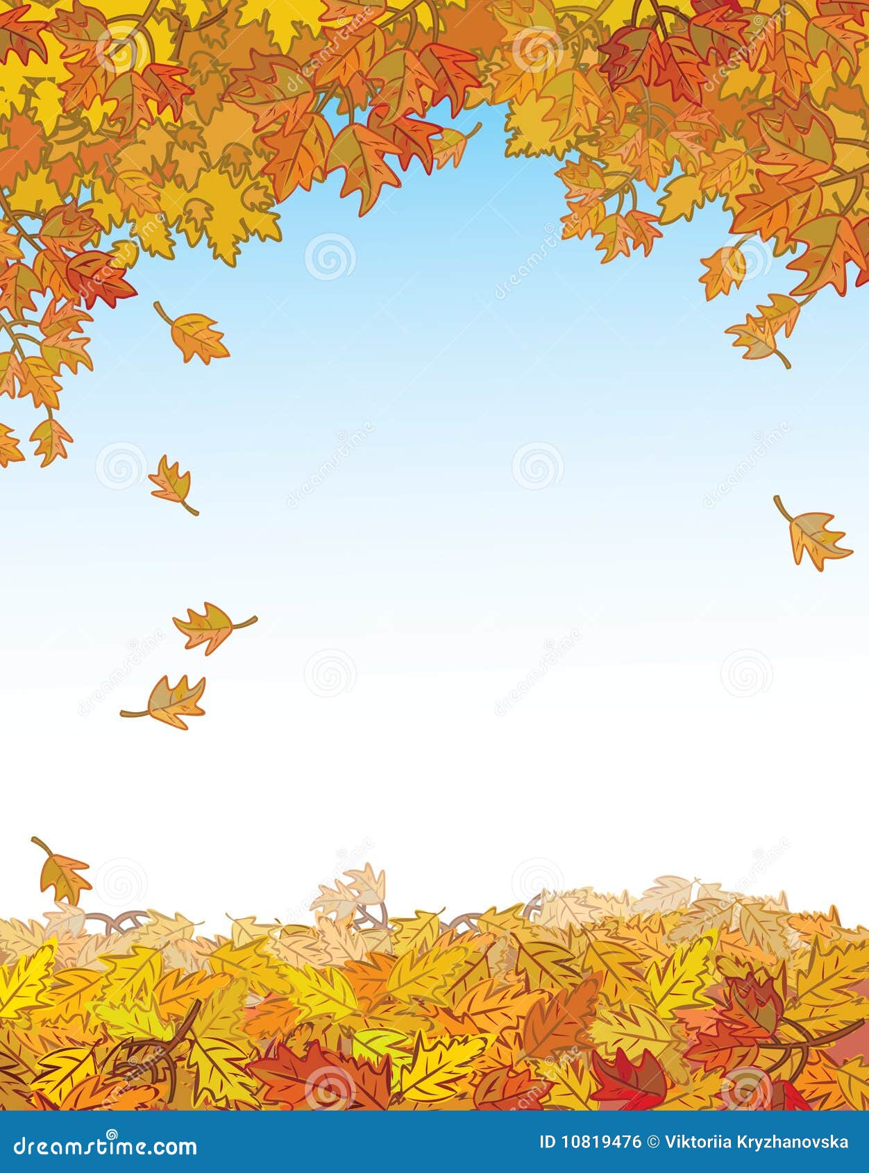 Gold autumn. stock vector. Illustration of landscape - 10819476