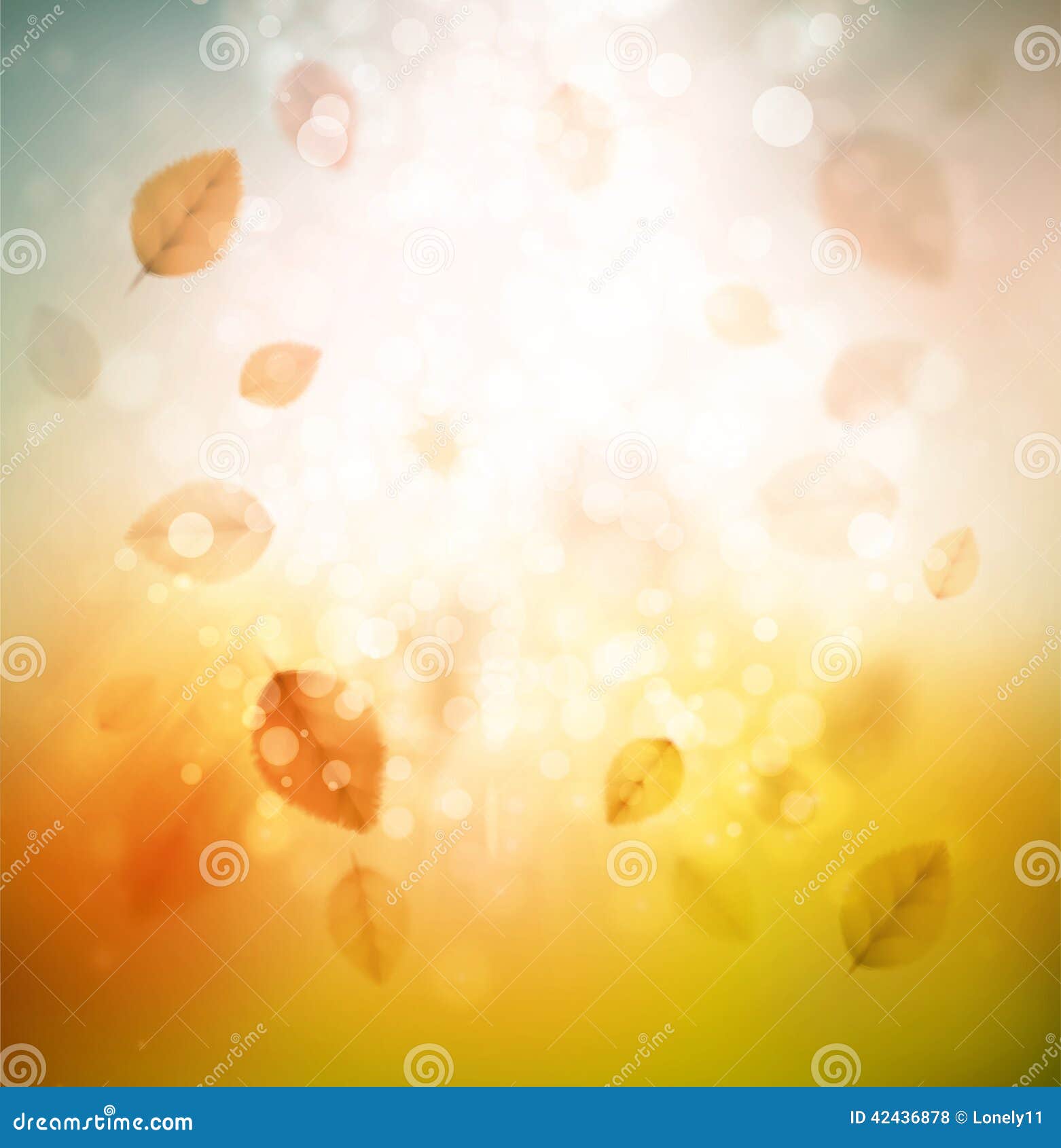 Gold Autumn stock vector. Illustration of park, natural - 42436878