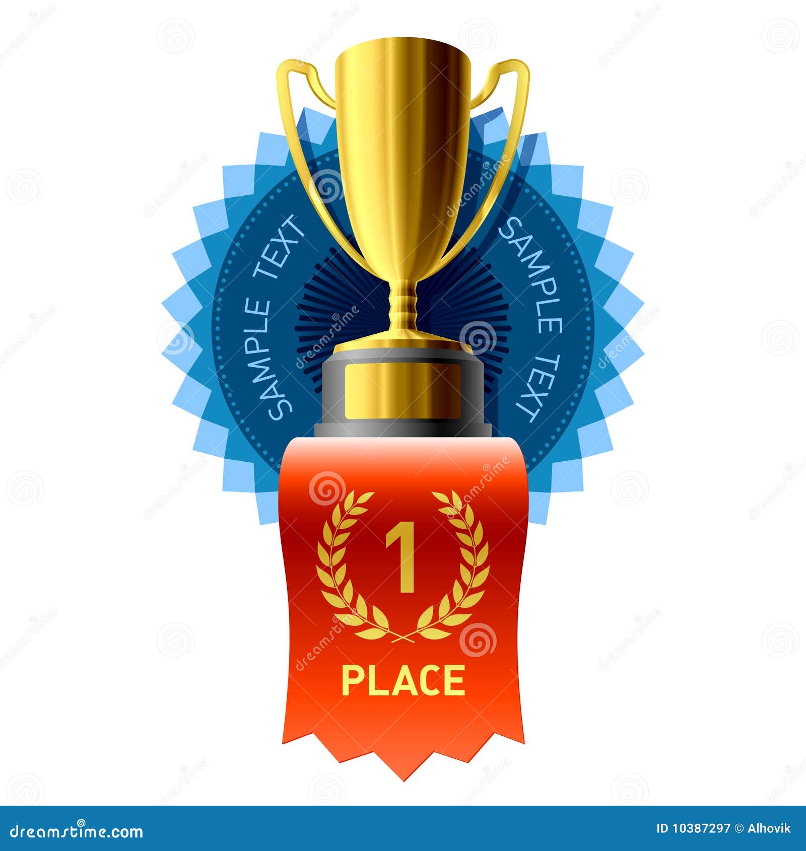 Gold award stock vector. Illustration of contest, olympic - 10387297