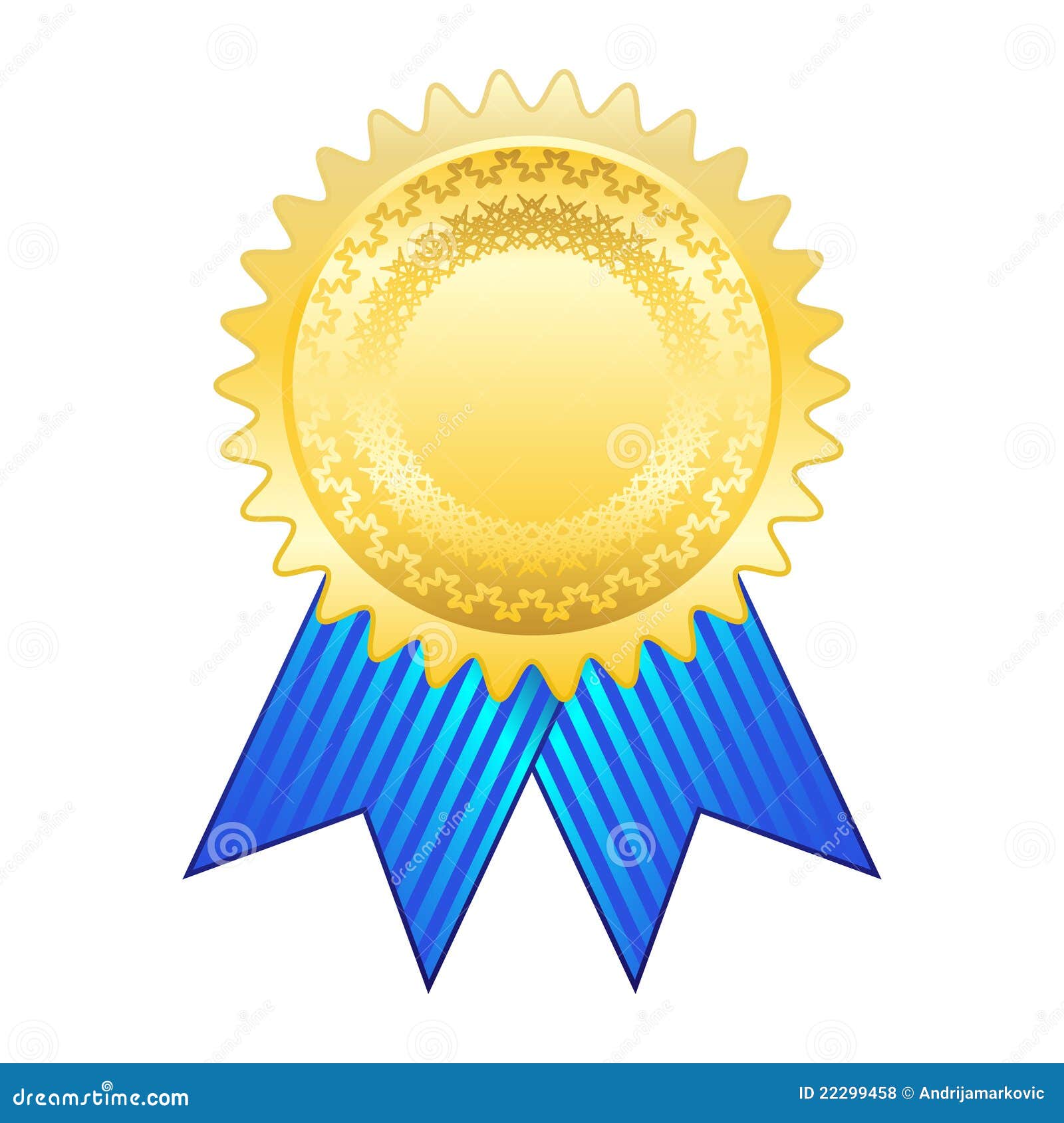 Gold award ribbon stock vector. Illustration of champion - 22299458