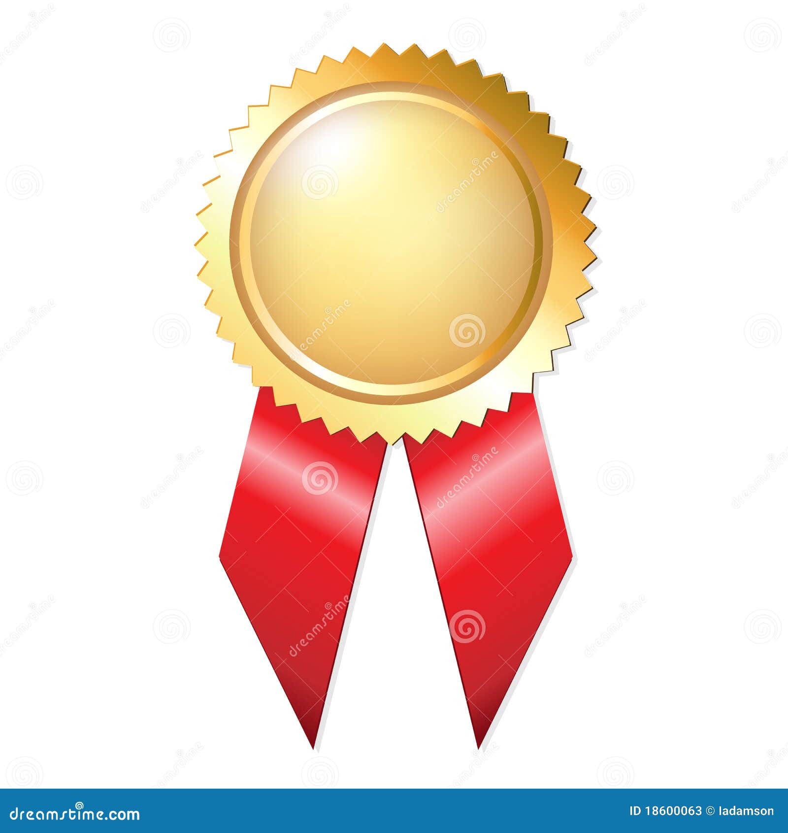 Gold Award Ribbons stock vector. Illustration of winning - 18600063