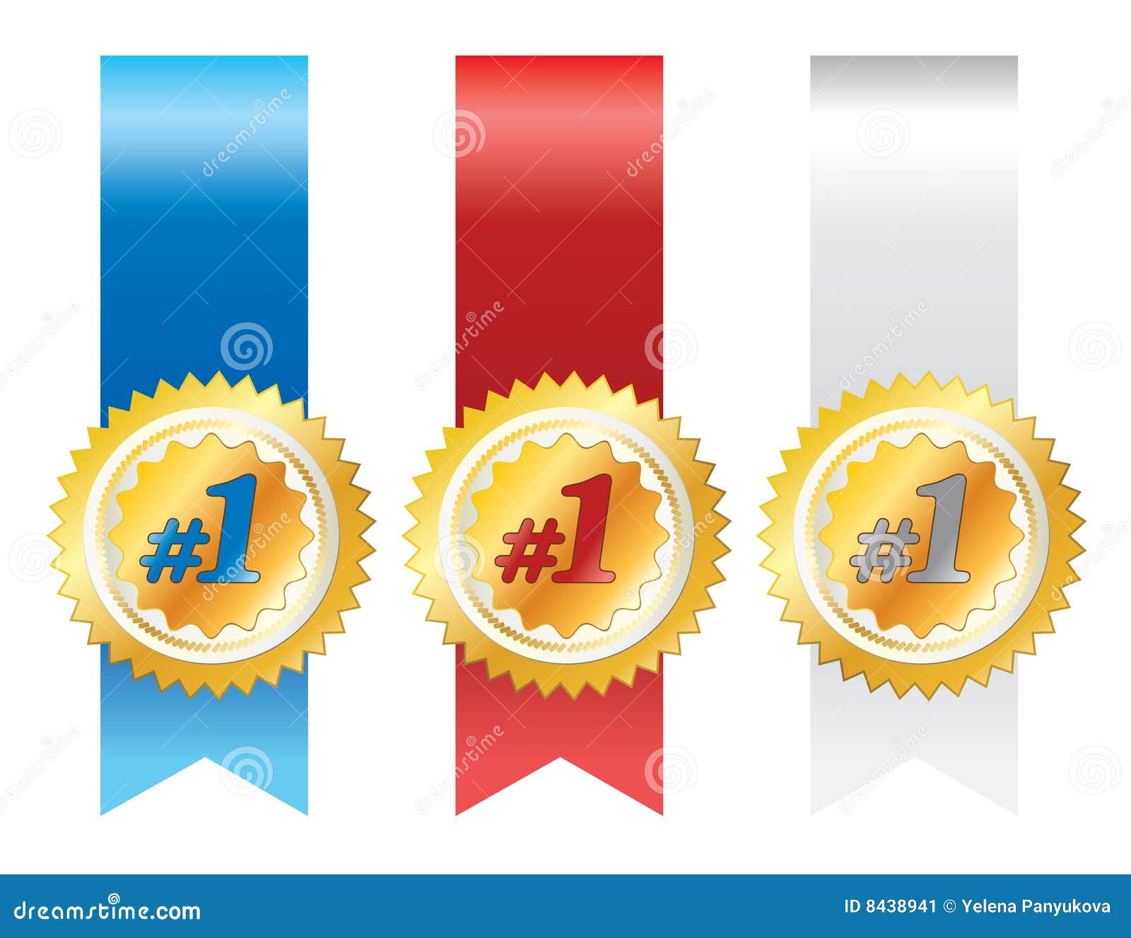 Gold Awards Win Symbols Trophy Isolated Polygonal Icons Set Flat Design ...