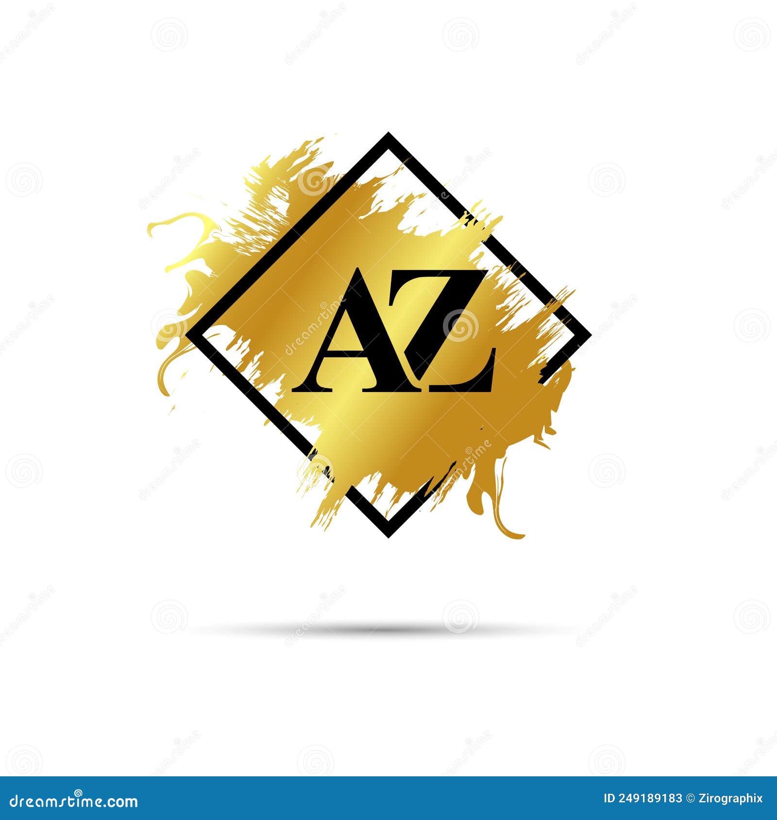 Gold AZ Logo Symbol Vector Art Design Stock Vector - Illustration of ...