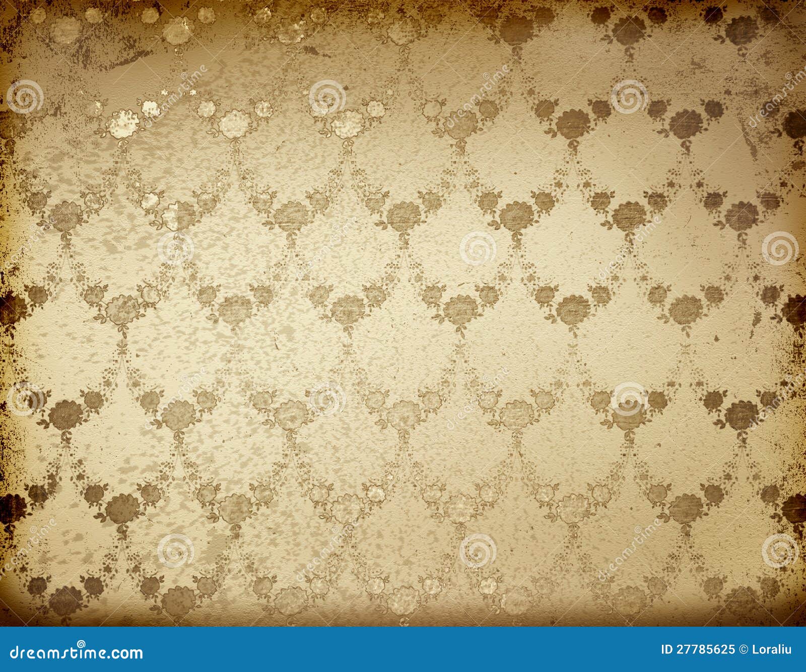 Gold Background with Ancient Floral Ornament Stock Illustration ...