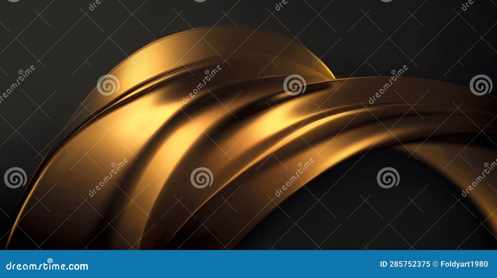 Design with Smooth Curved Gold Wave in Gradient Stock Illustration ...