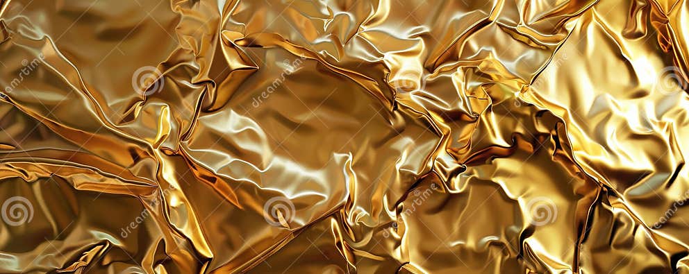 A Gold Background with a Crumpled Foil Texture, Creating a Dynamic and ...