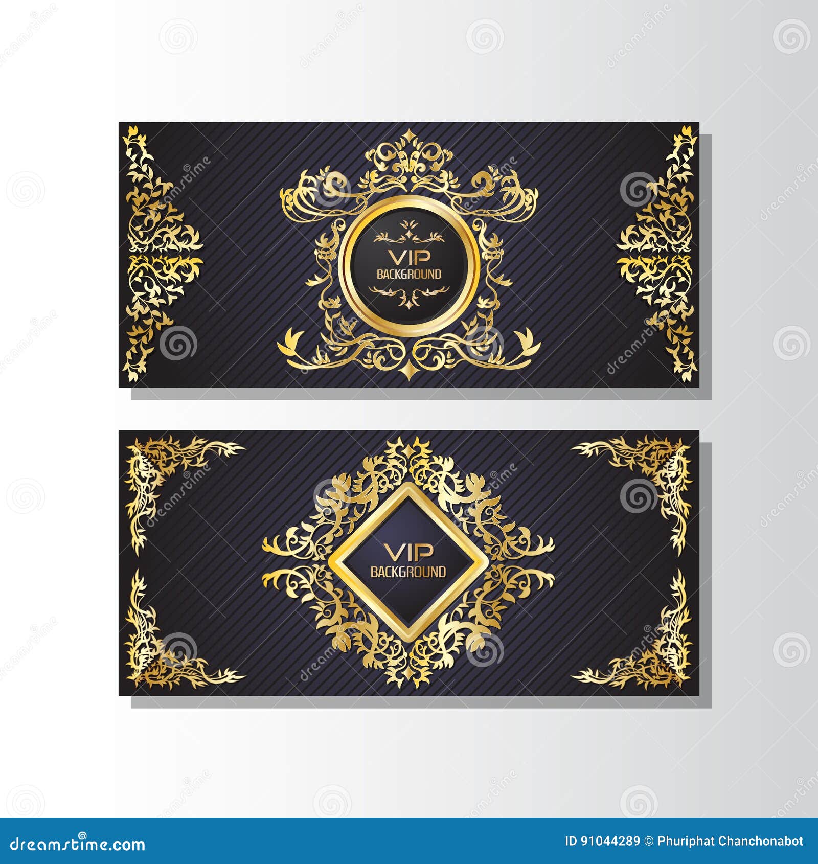 Gold Background Flyer Style Design Template Stock Vector - Illustration ...