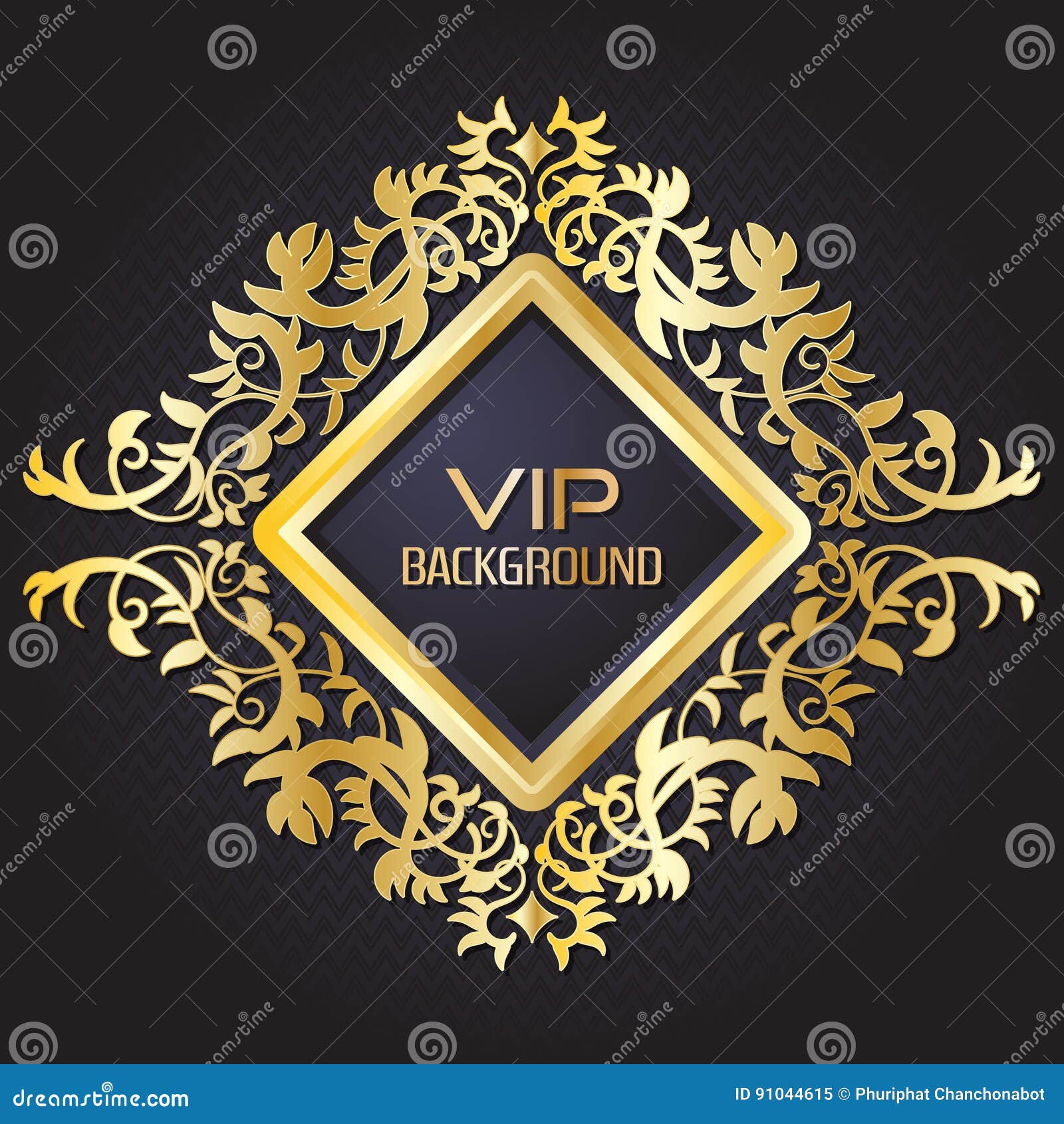Gold Background Flyer Style Design Template Stock Vector - Illustration ...