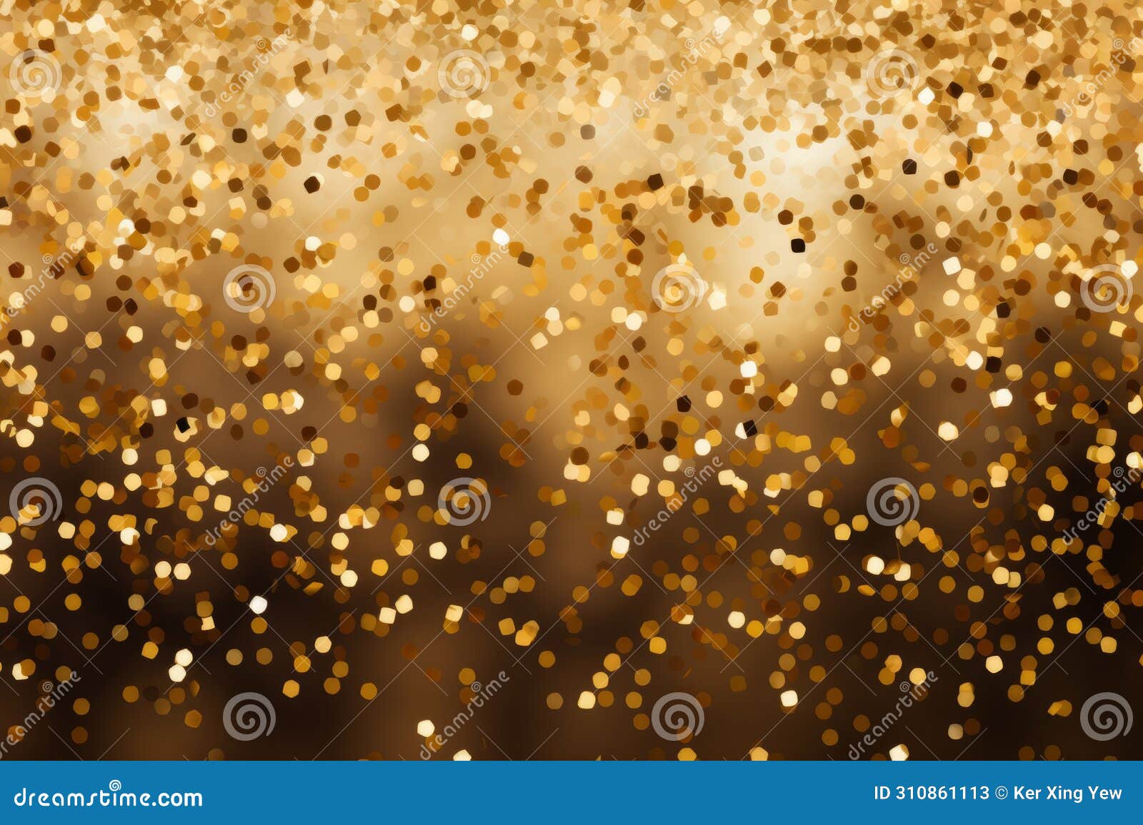 A Gold Background with Golden Confetti Rain Stock Illustration ...