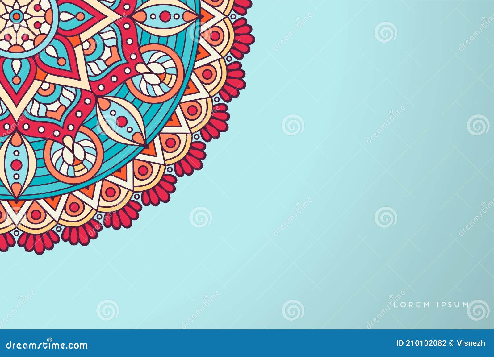 Gold Background with Mandala Invitation Stock Vector - Illustration of ...